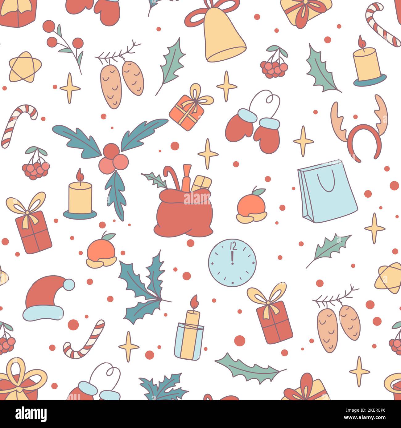 Christmas styled seamless pattern Stock Vector Image & Art - Alamy