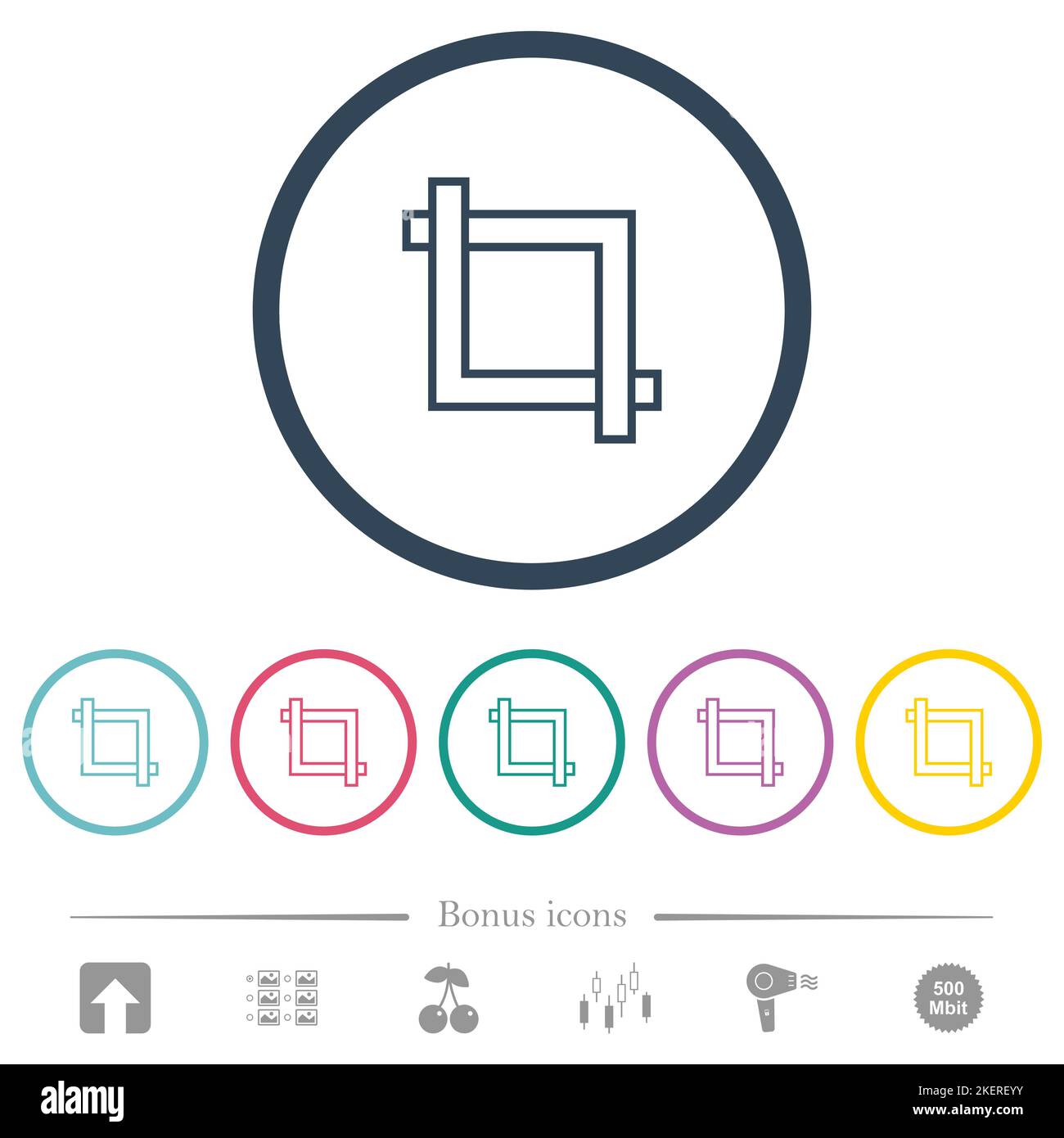 Crop tool flat color icons in round outlines. 6 bonus icons included Stock Vector Image & Art ...