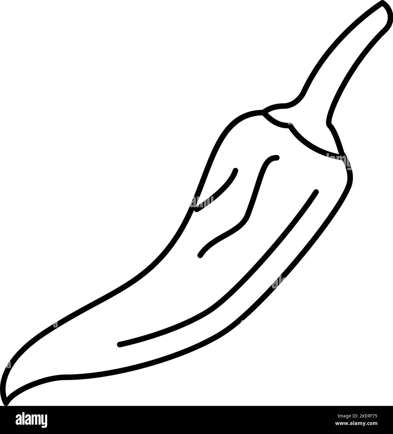 red chili pepper line icon vector illustration Stock Vector Image & Art ...