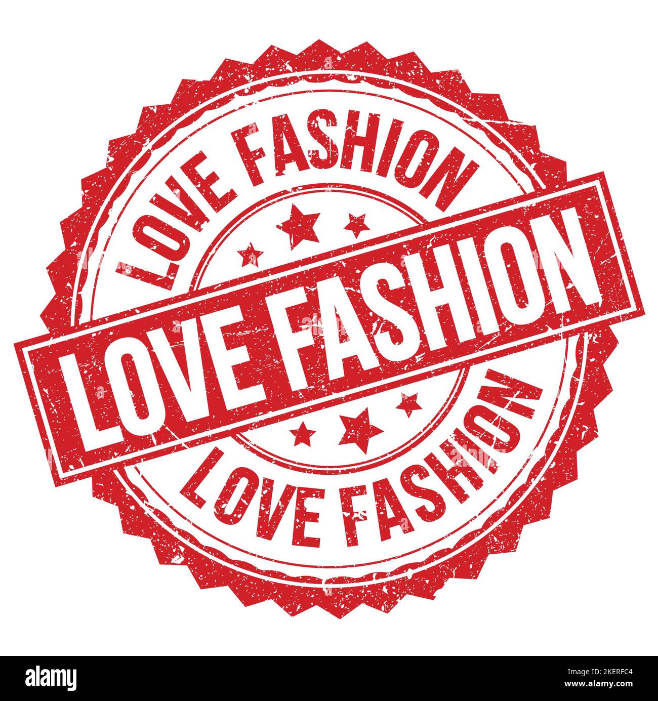LOVE FASHION text written on red round stamp sign Stock Photo - Alamy