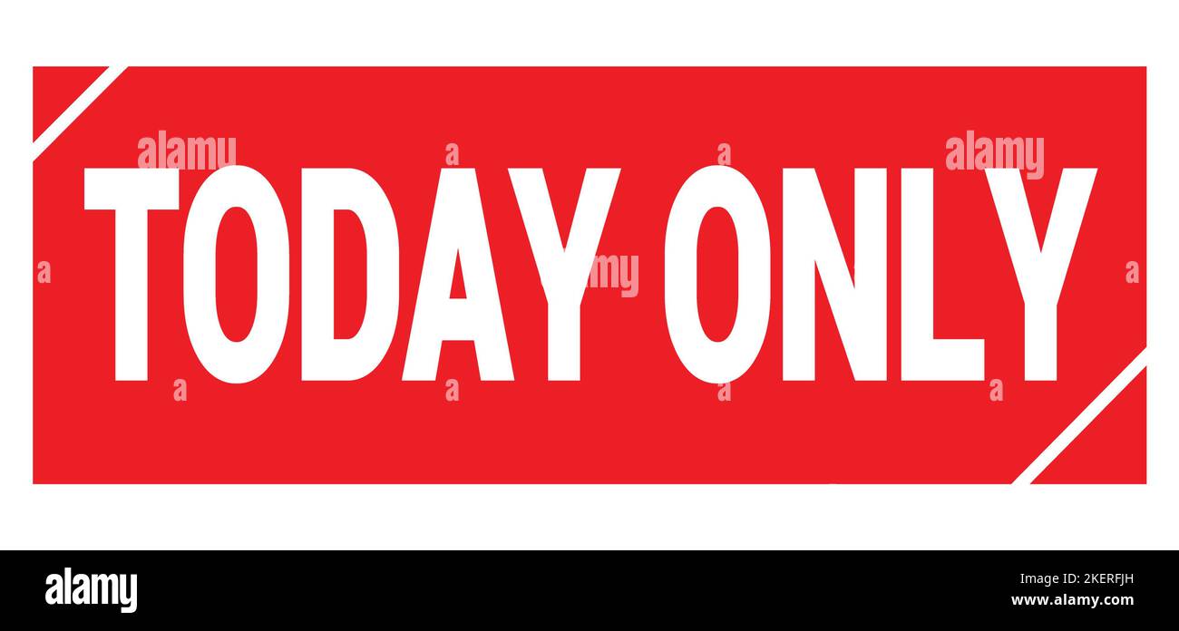 Red banner today only hi-res stock photography and images - Alamy