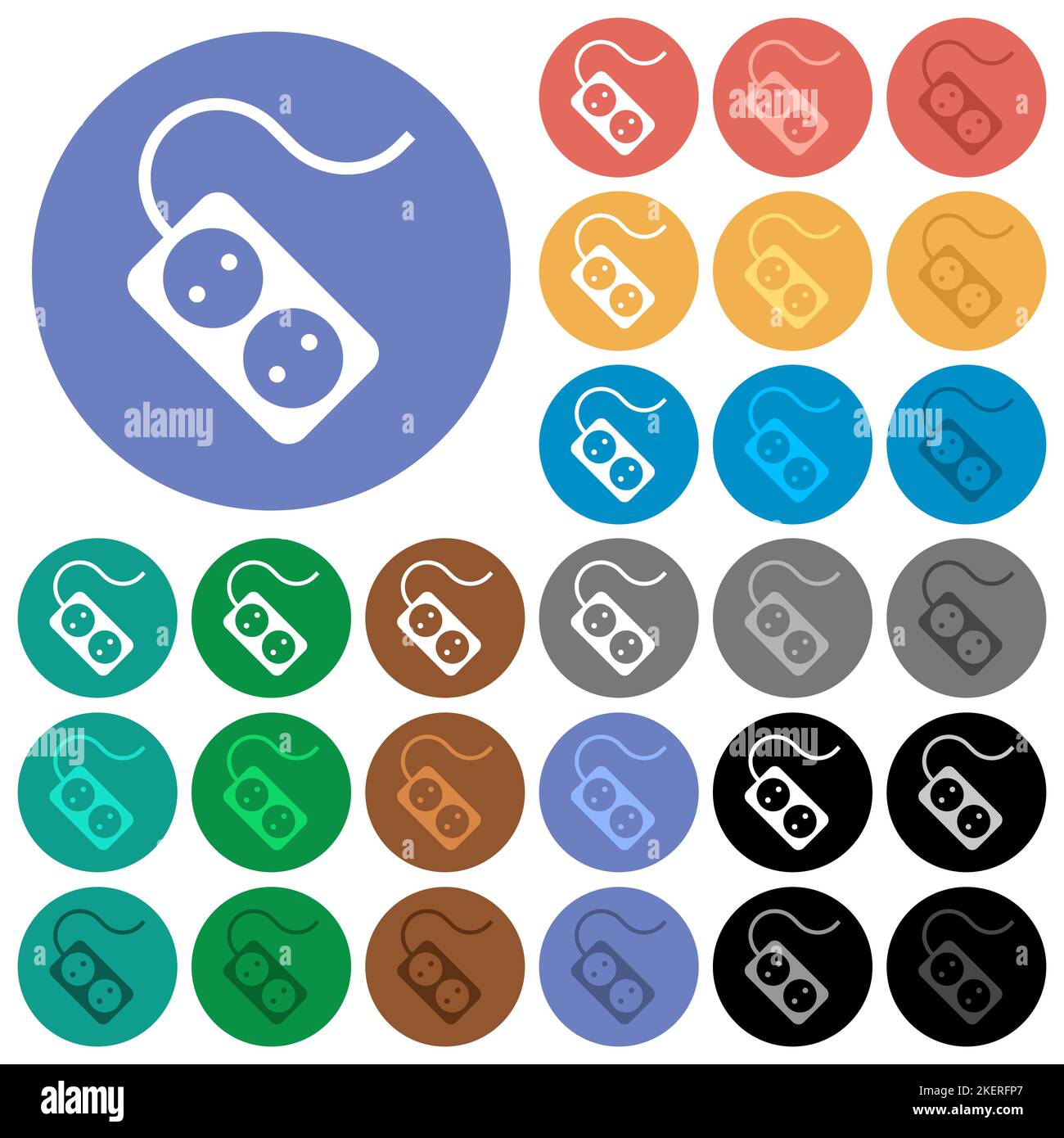 Portable electrical outlet with two sockets and cord solid multi ...