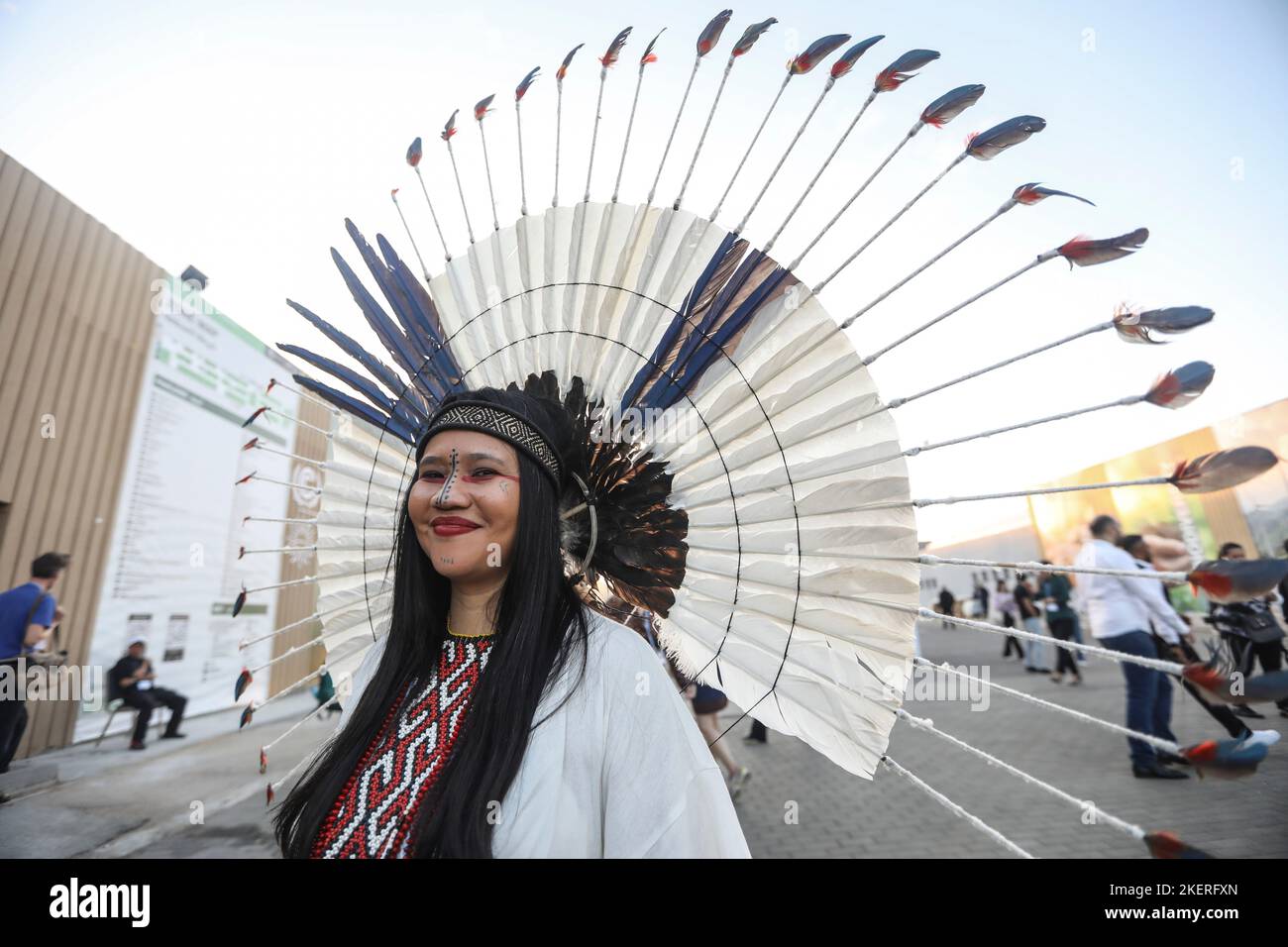Sharm El Sheikh, Egypt. 12th Nov, 2022. An Indigenous woman in ...