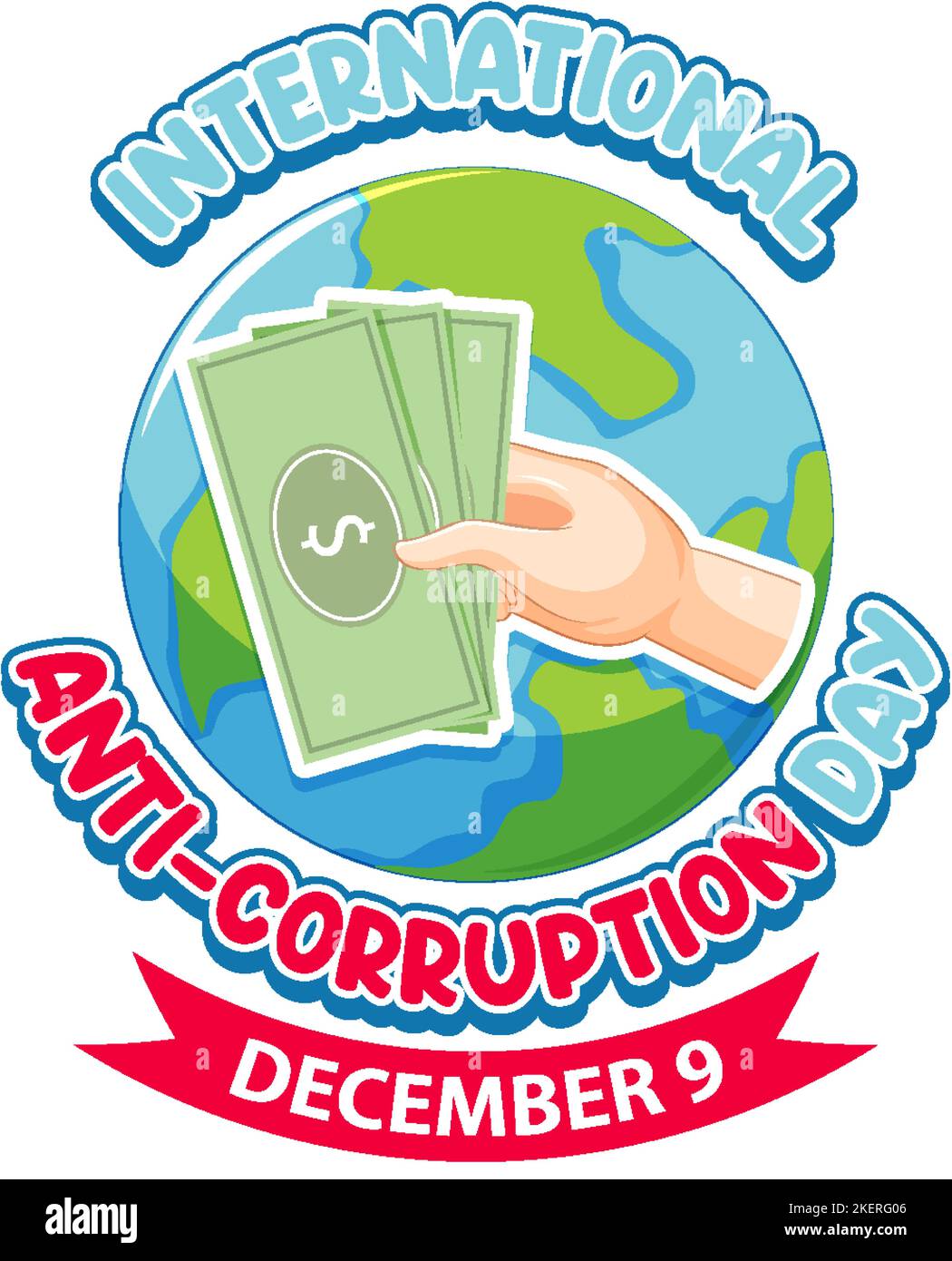 International anti corruption day December icon banner illustration ...