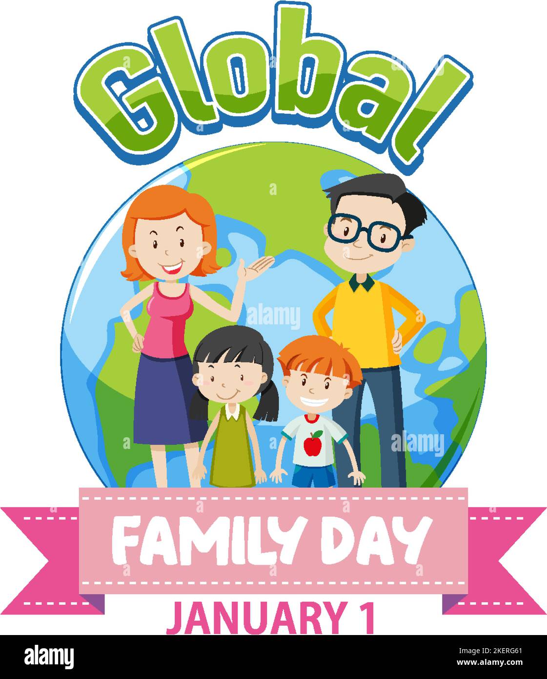 Global Family Day banner design illustration Stock Vector Image & Art ...