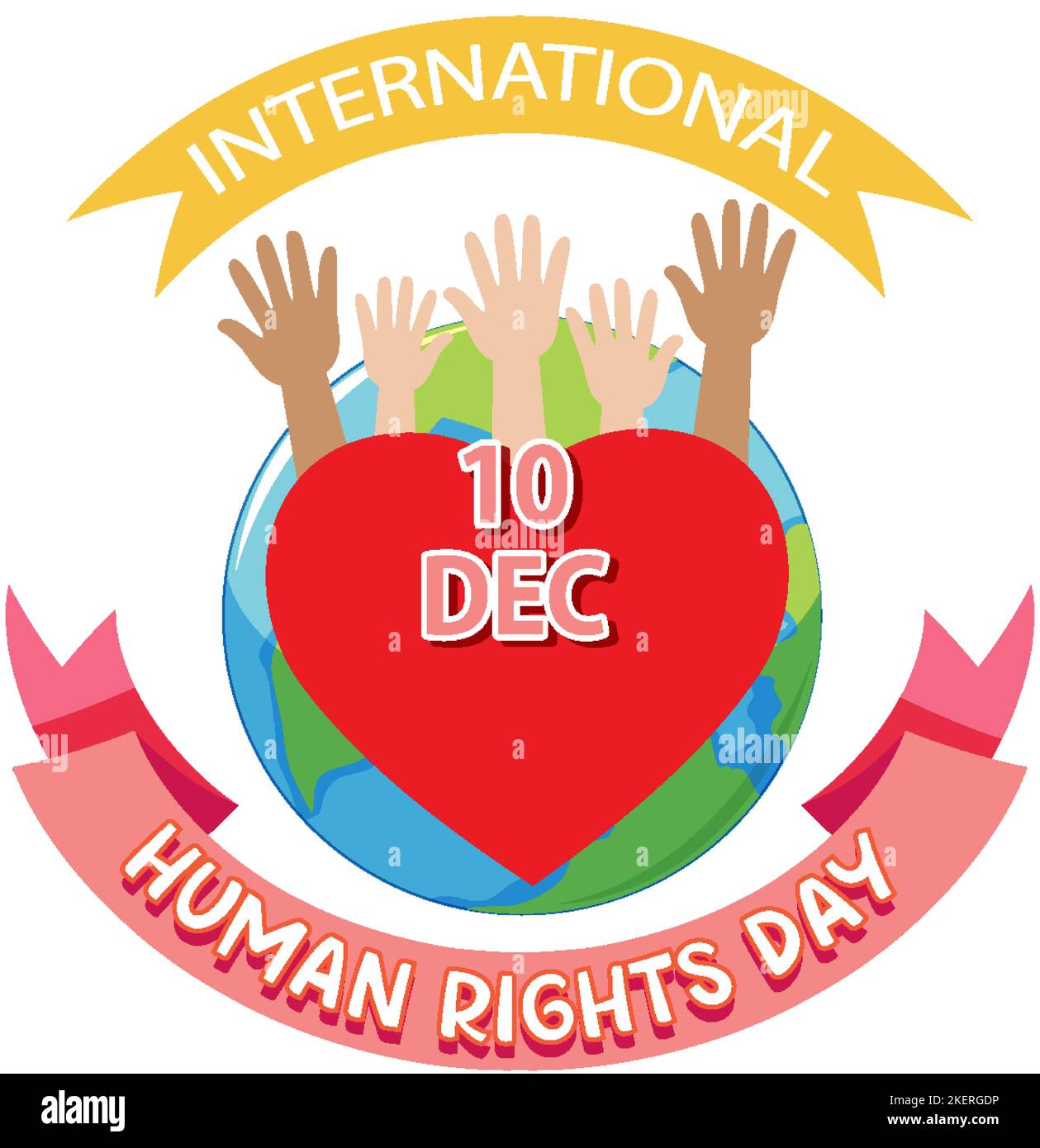 International Human Rights Day text for banner design illustration ...