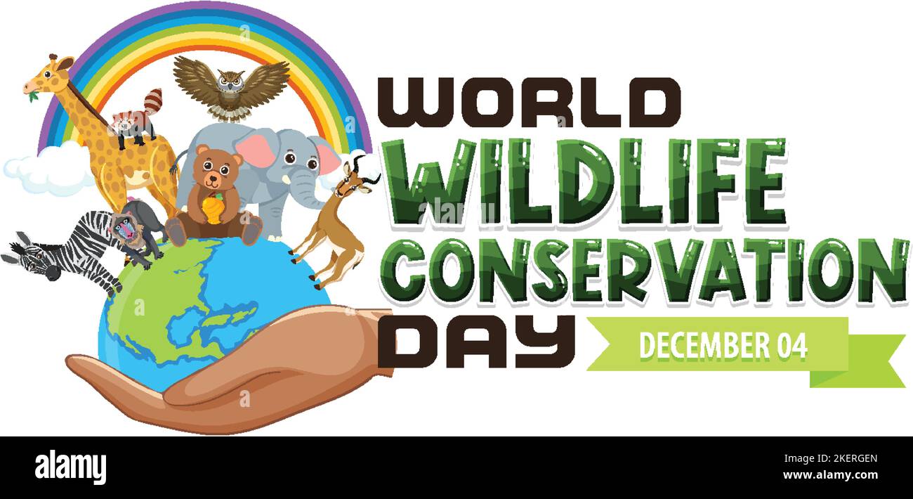 World wildlife conservation day banner design illustration Stock Vector ...