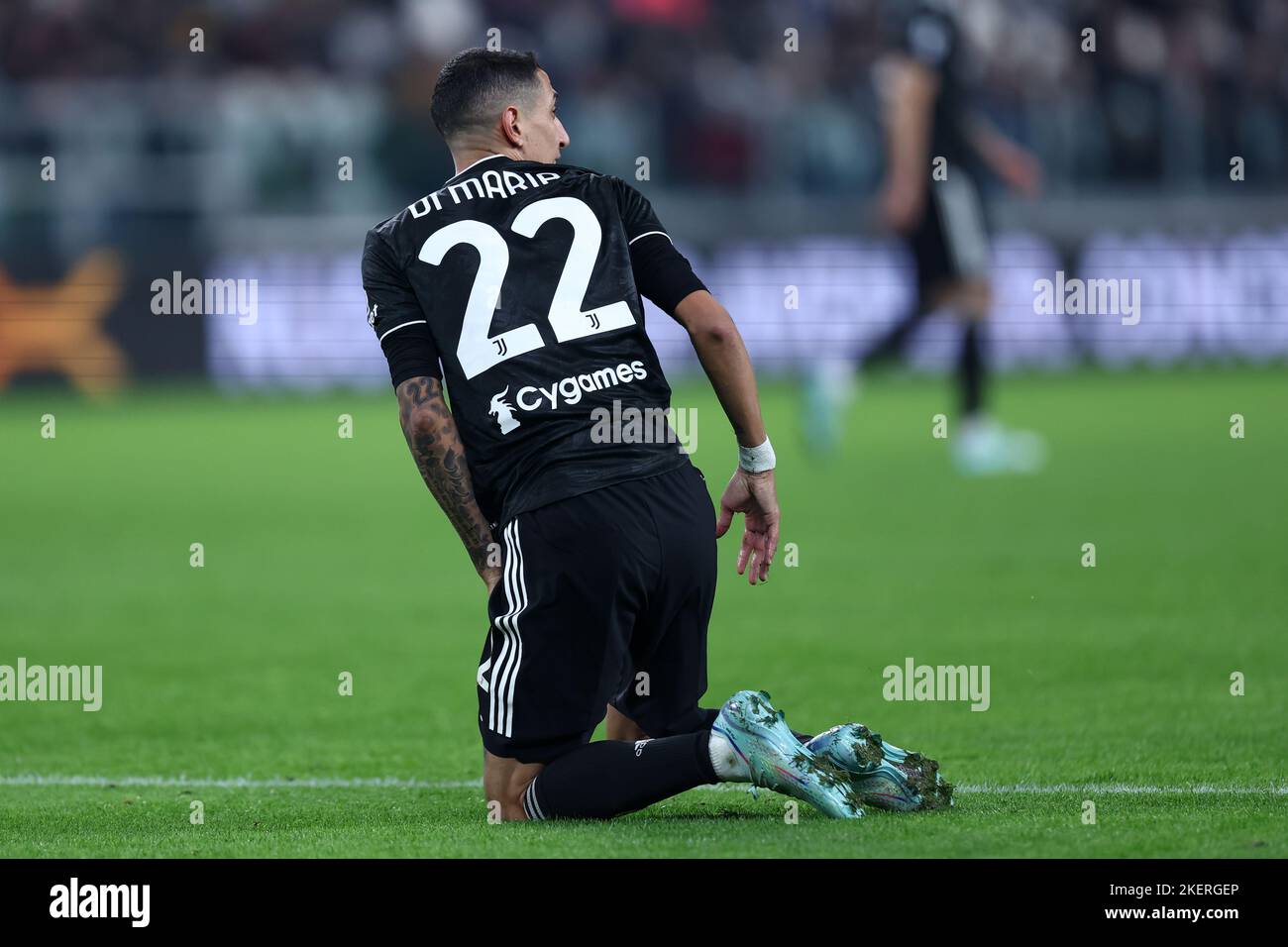 Torino, Italy. 13th Nov, 2022. Angel Di Maria of Juventus Fc lies on ...