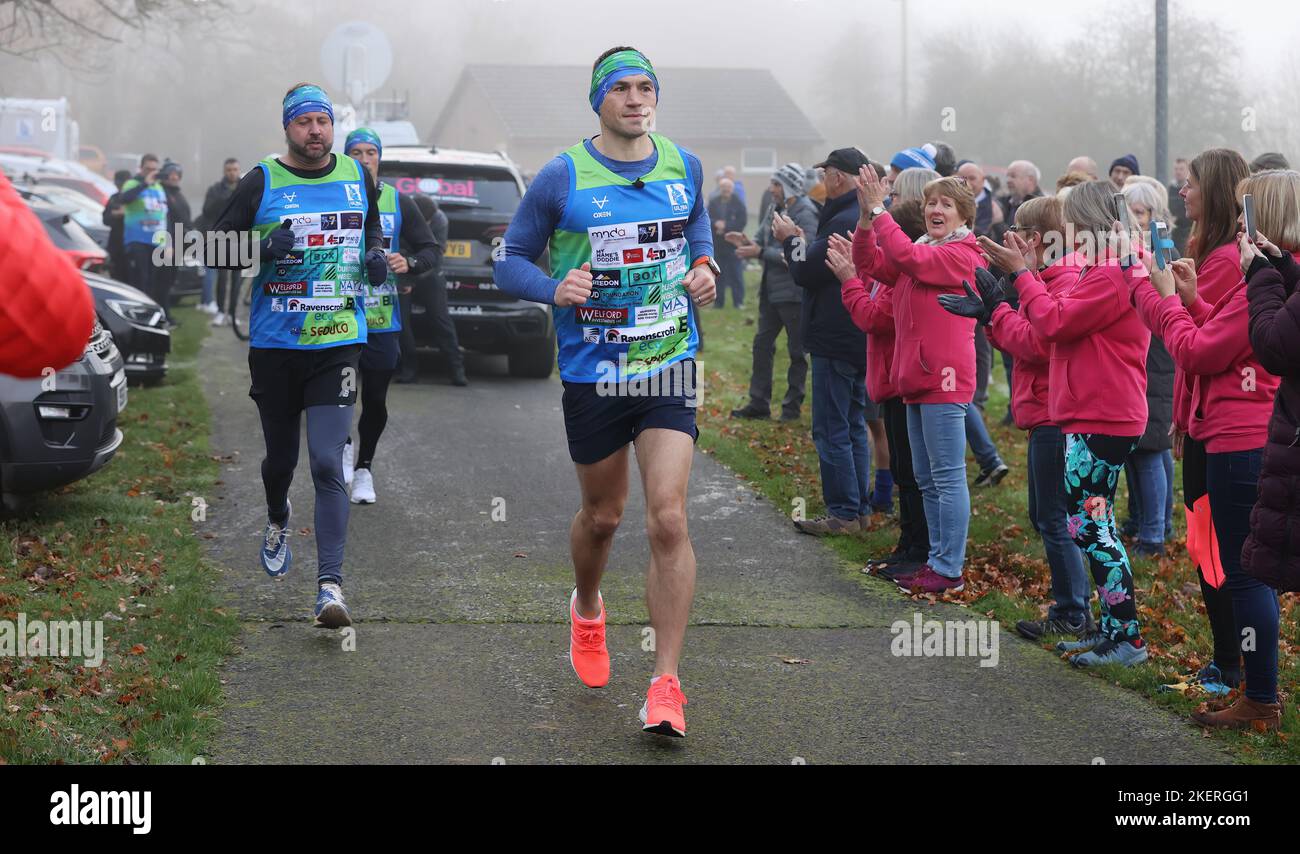 Kevin Sinfield on day two of the Ultra 7 in 7 Challenge from Melrose to ...