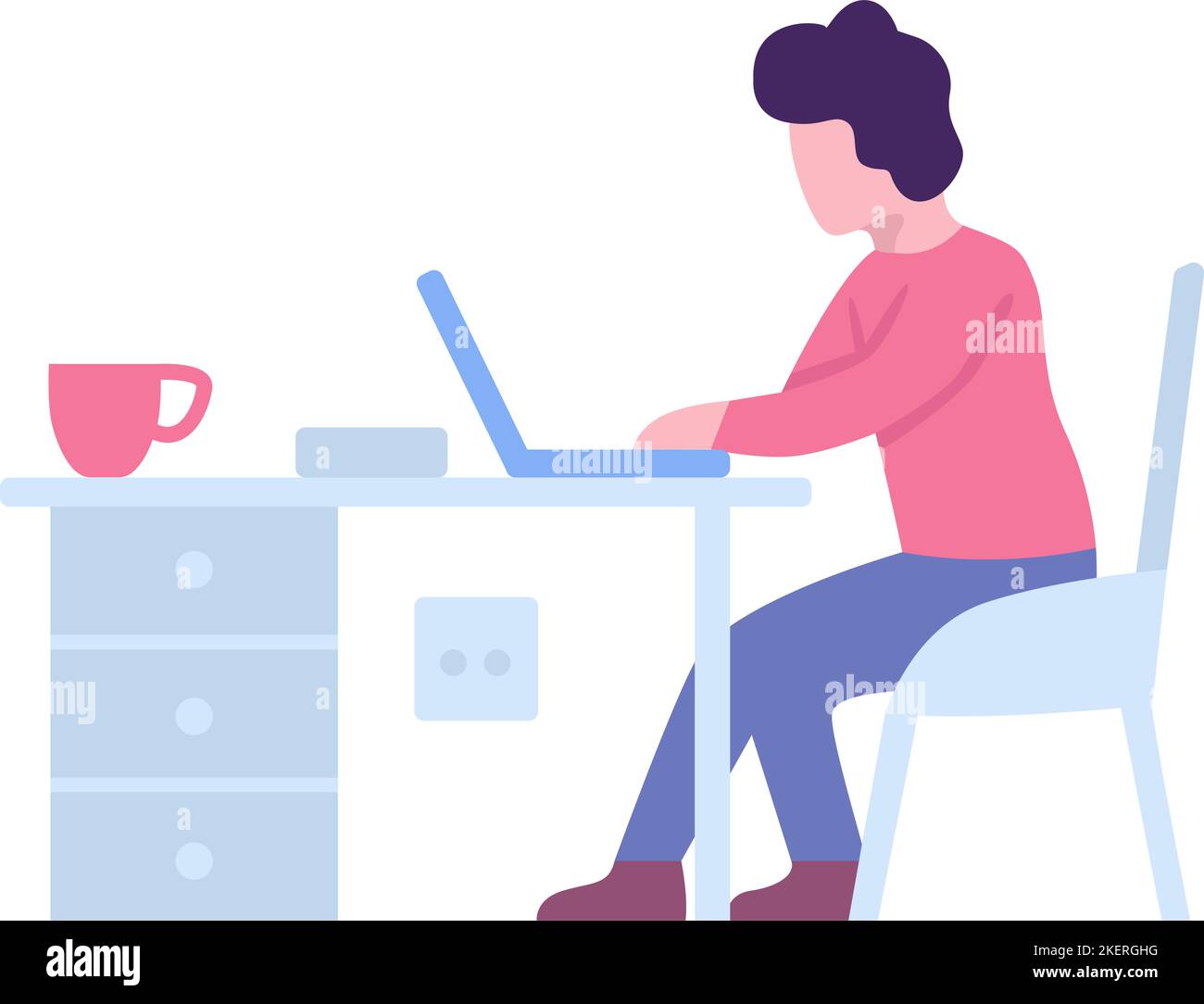 Vector IT office male worker icon isolated Stock Vector Image & Art - Alamy