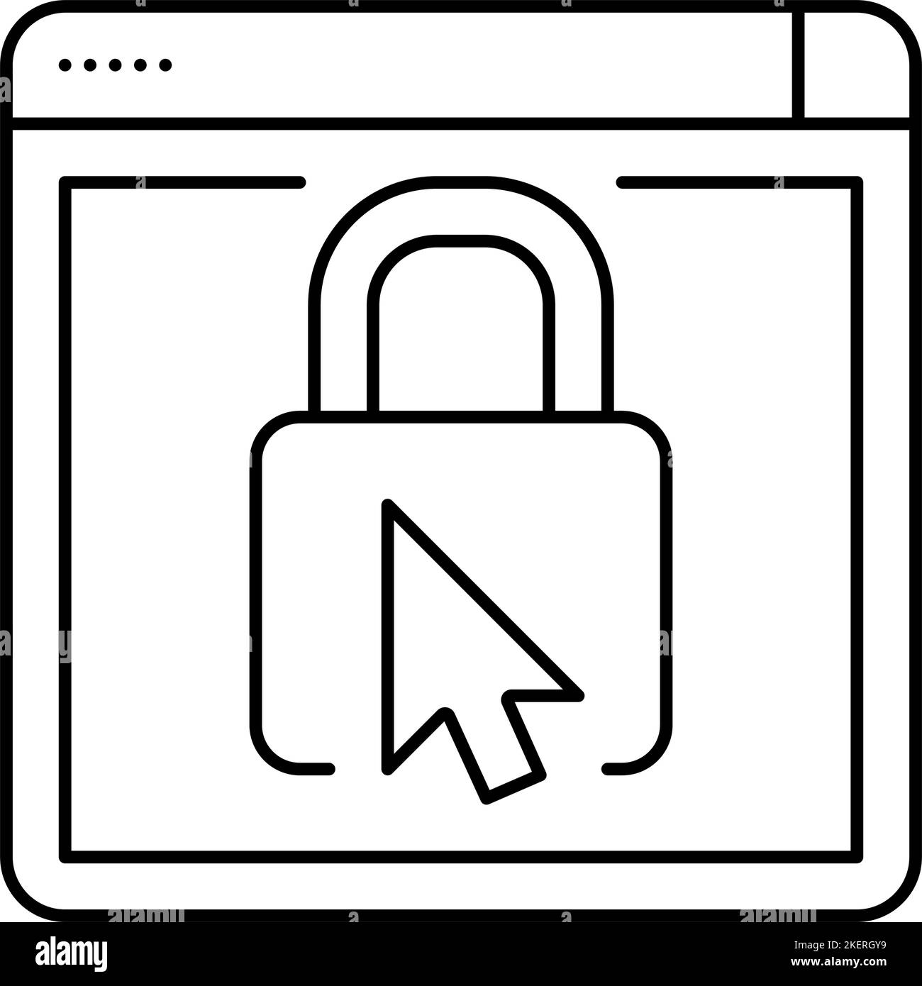 web padlock line icon vector illustration Stock Vector Image & Art - Alamy