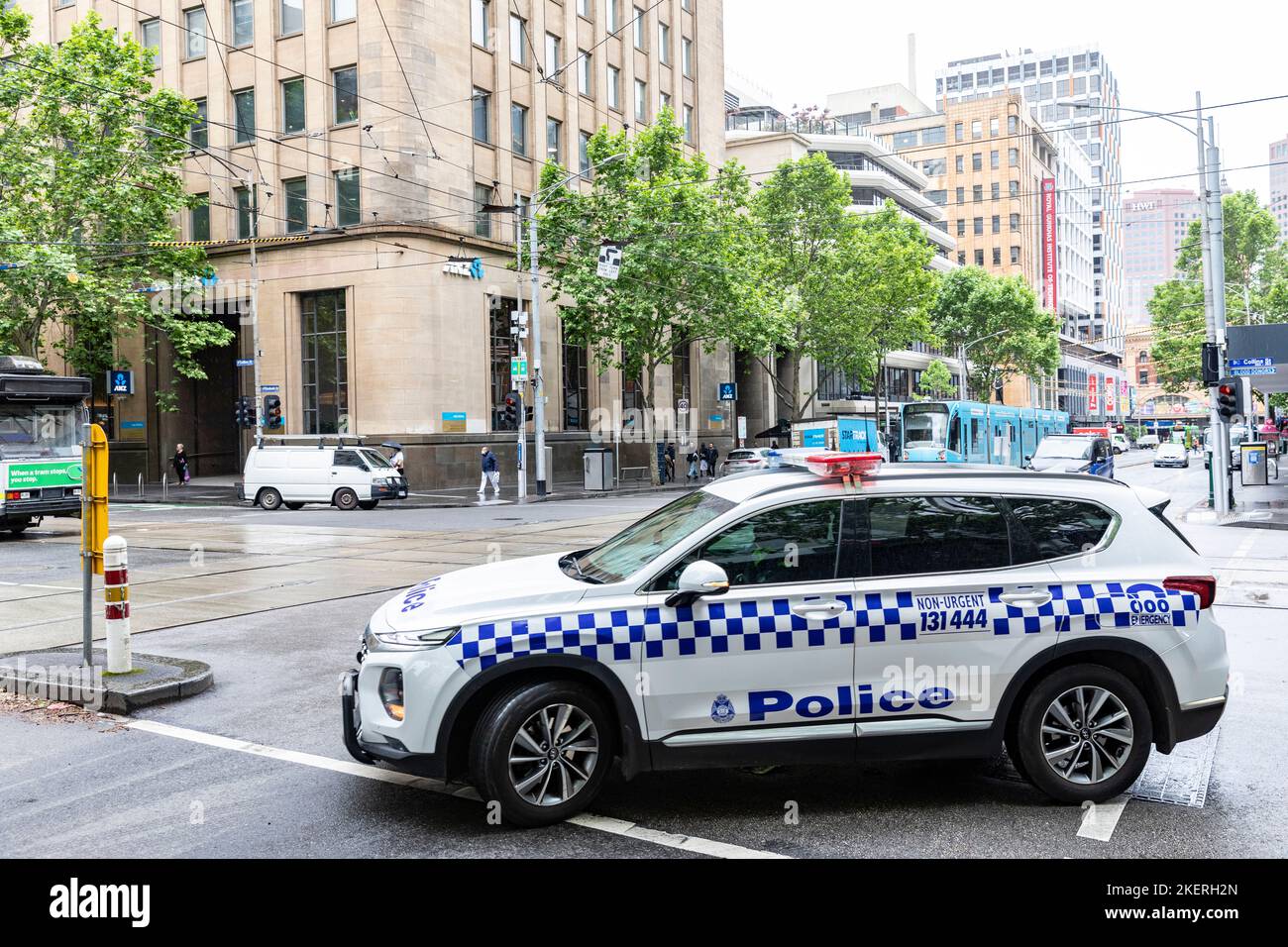 Victorian police car vehicle in Melbourne city centre,Victoria ...