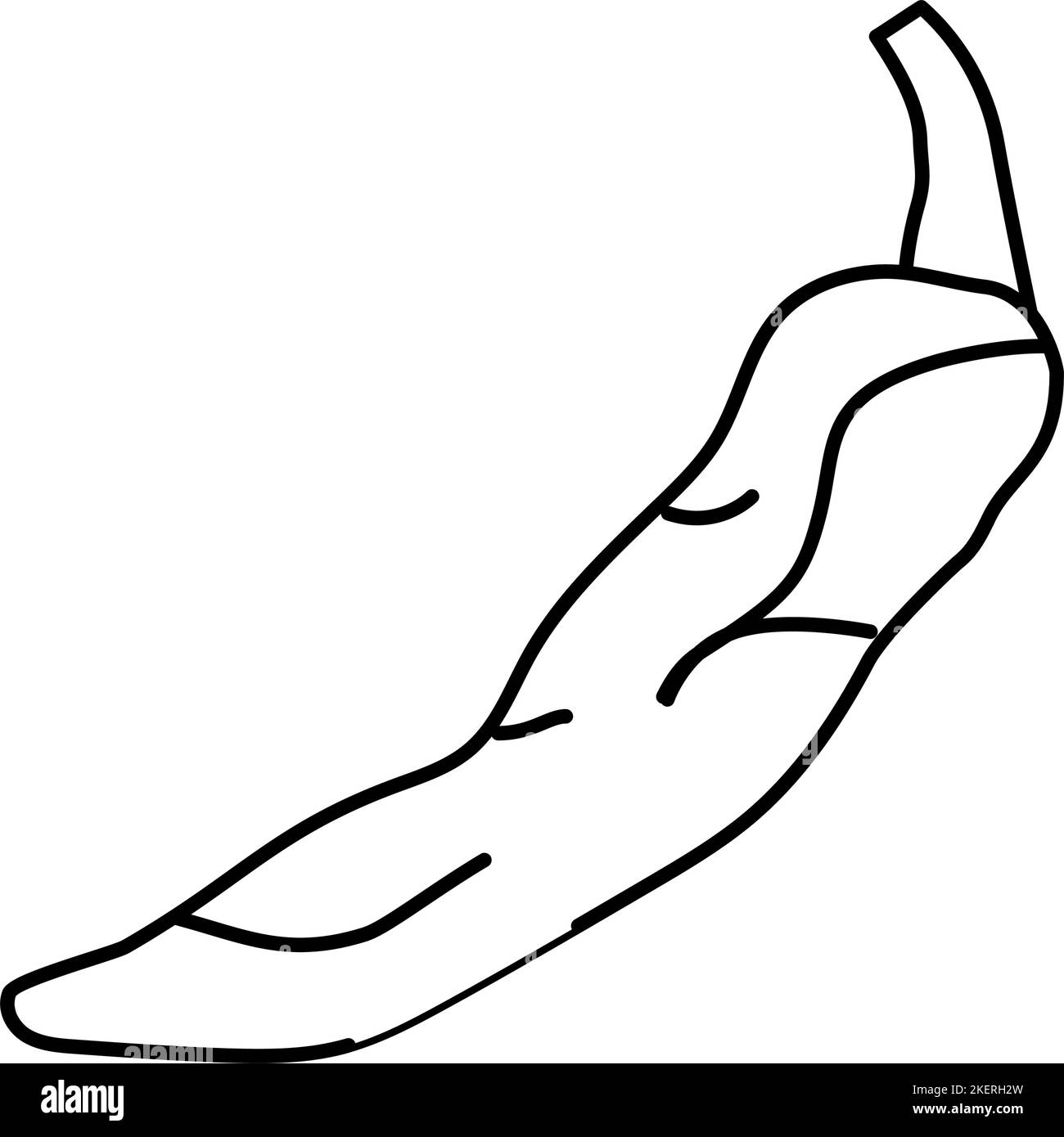 green chili pepper line icon vector illustration Stock Vector Image ...