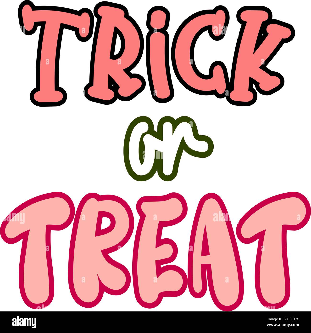 Trick or treat cute typography lettering design element Stock Vector ...