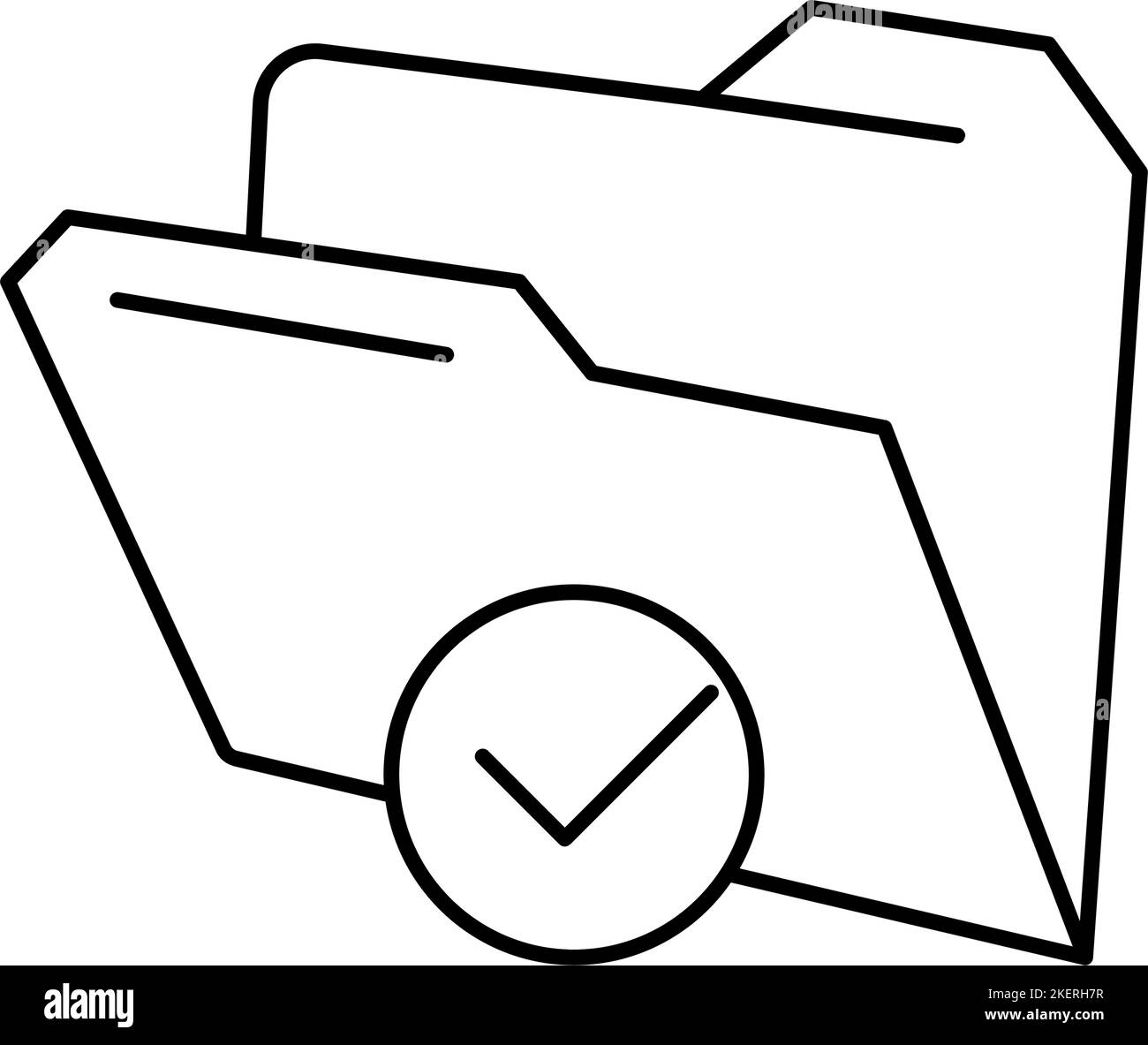 open folder line icon vector illustration Stock Vector Image & Art - Alamy