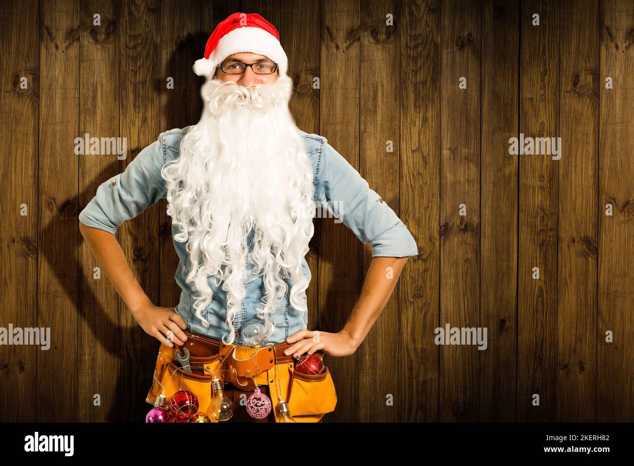 Portrait modern handsome santa claus hi-res stock photography and ...