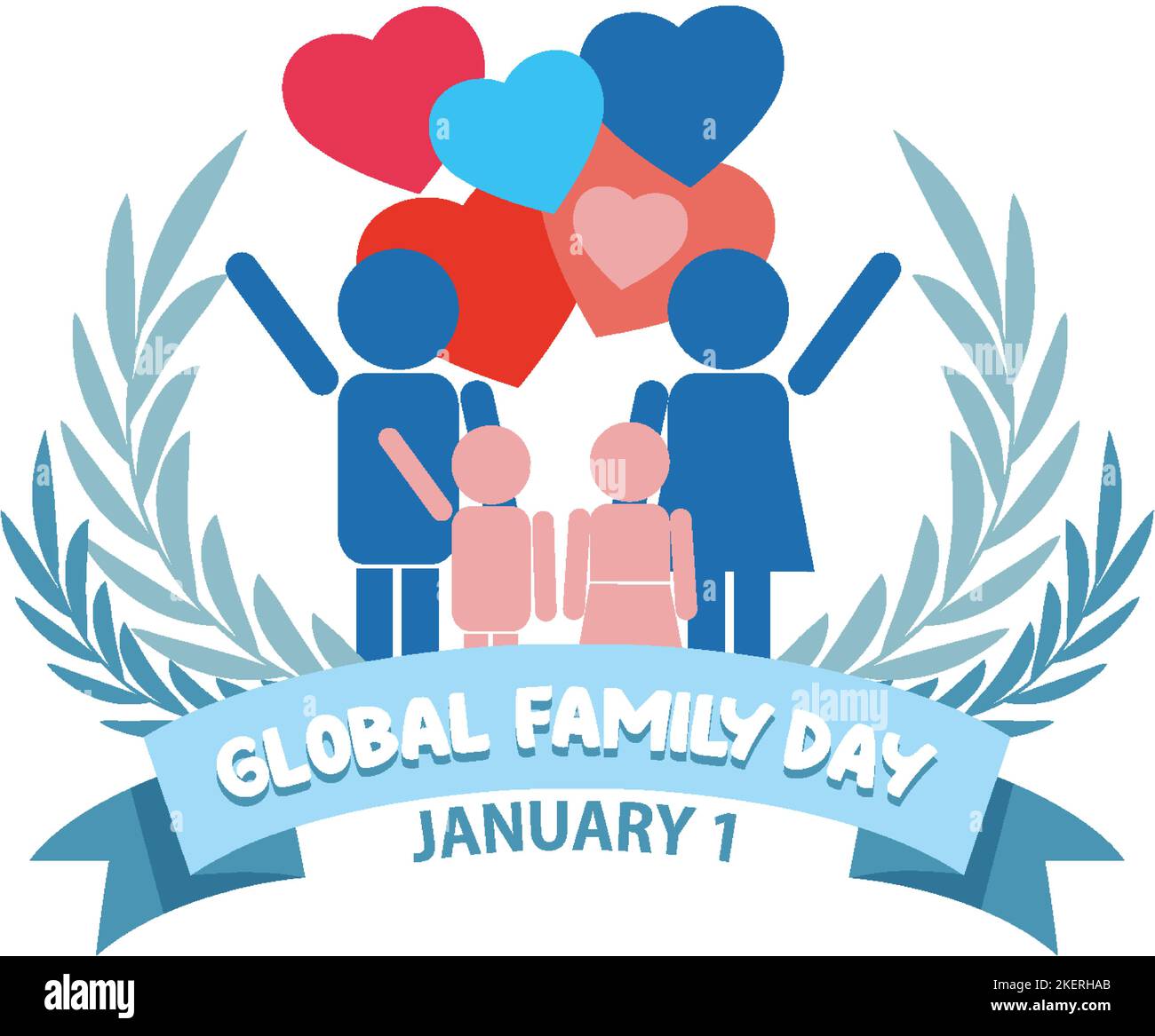 Global Family Day banner design illustration Stock Vector Image & Art ...