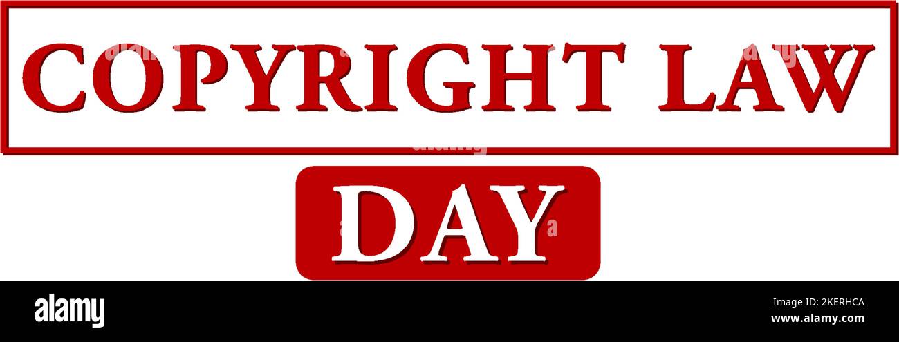 Copyright Law Day Banner Design illustration Stock Vector Image & Art ...
