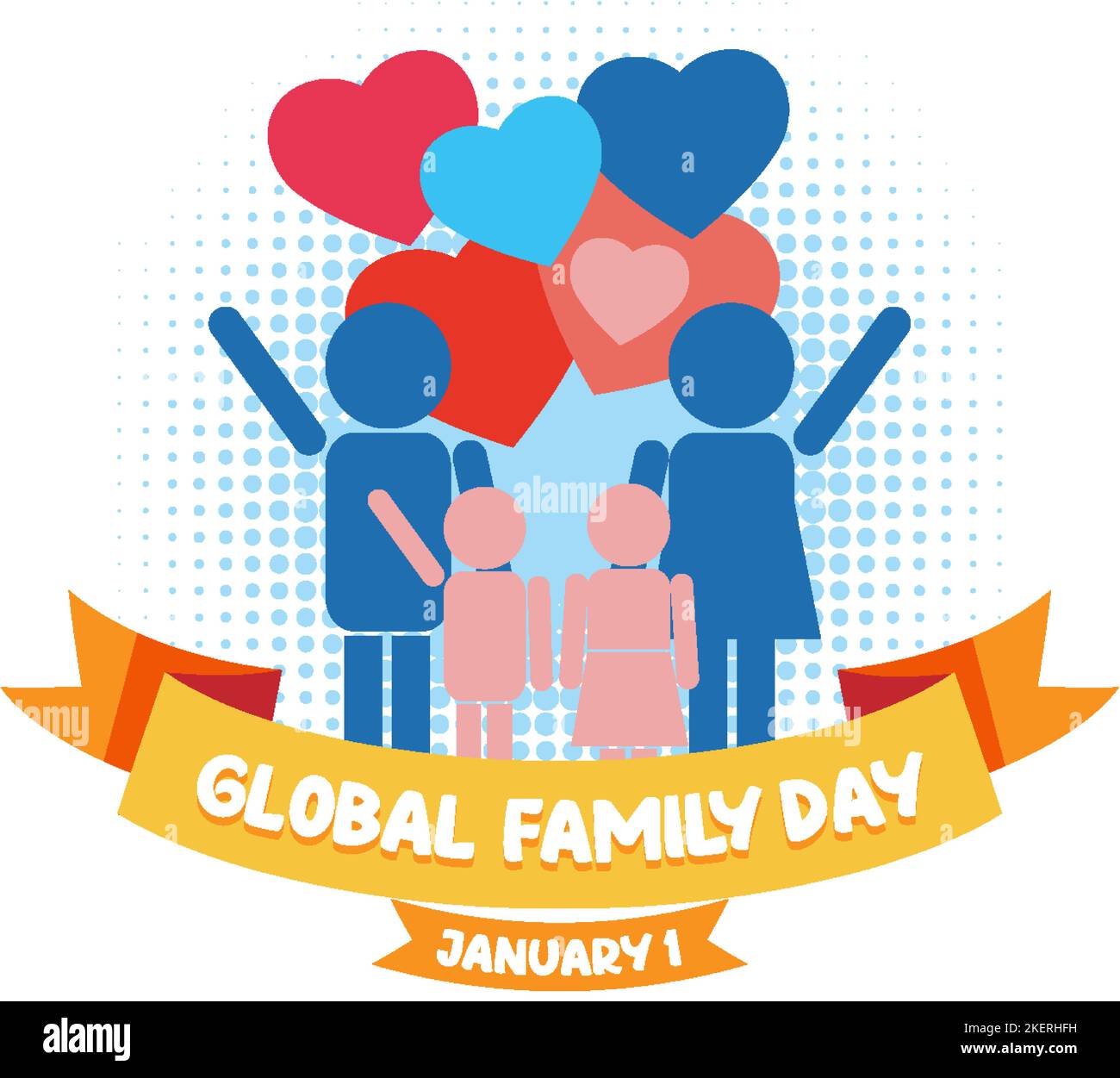 Global Family Day banner design illustration Stock Vector Image & Art ...
