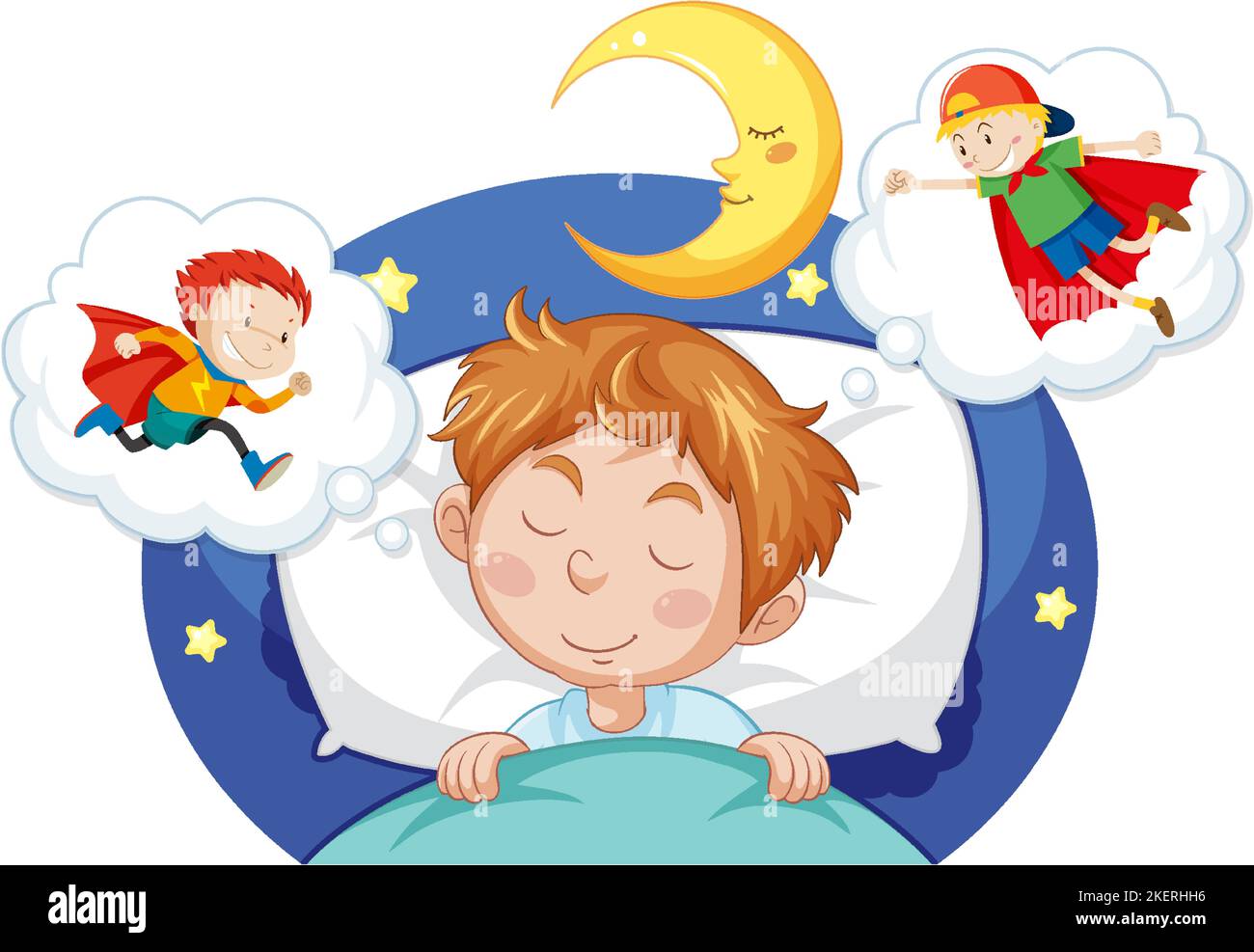 Make Your Dream Come True Cartoon Character Concept illustration Stock ...