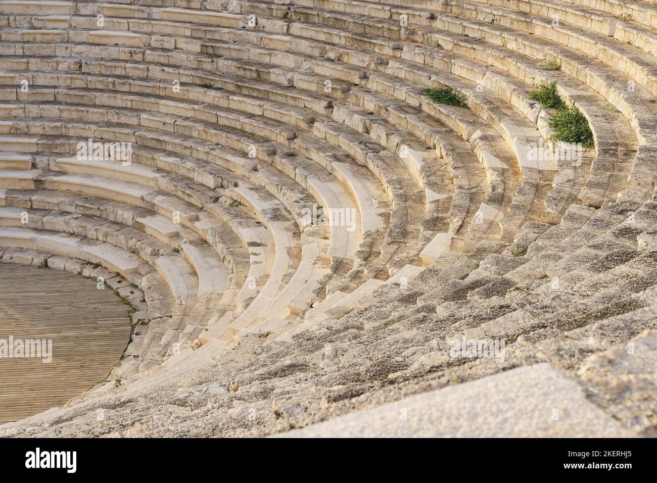 Ancient antique amphitheater in Turkey. The ancient Greek architecture ...