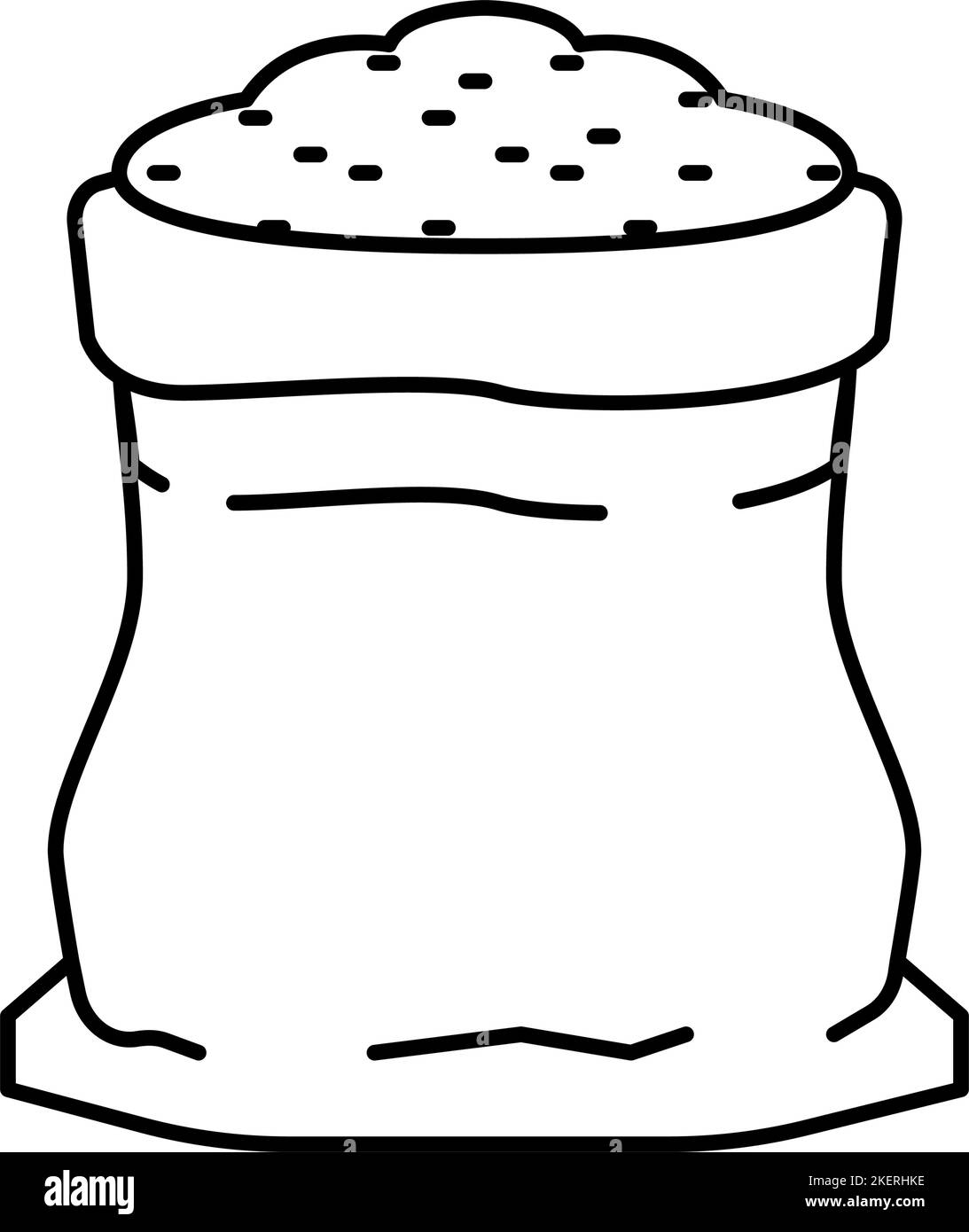 bag barley grain line icon vector illustration Stock Vector Image & Art ...