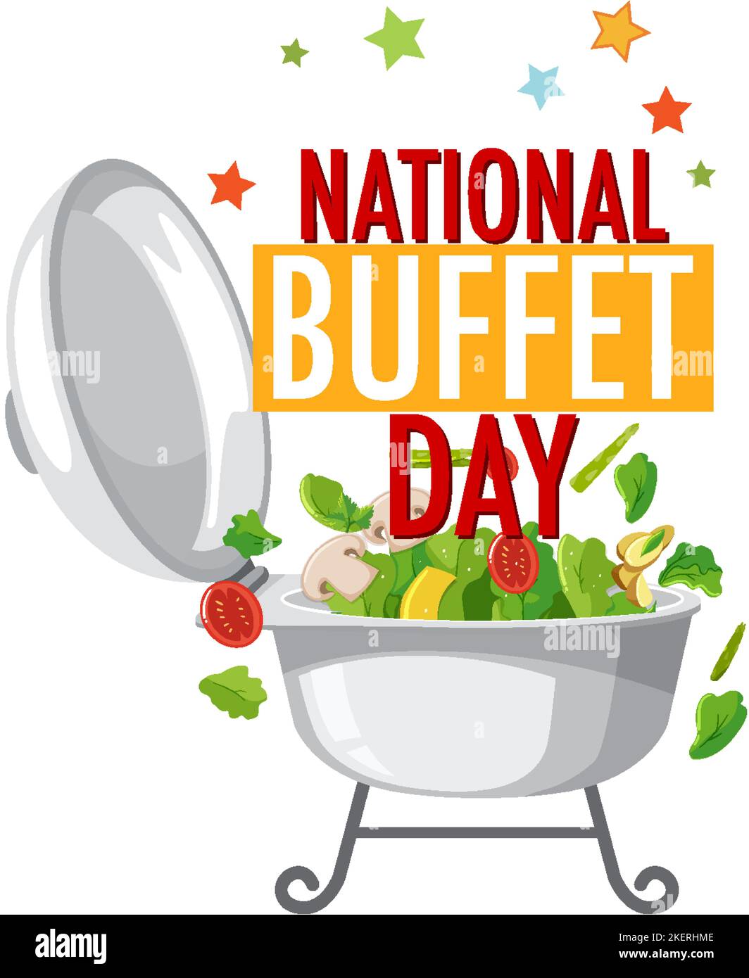 National Buffet Day Text Banner Design illustration Stock Vector Image ...