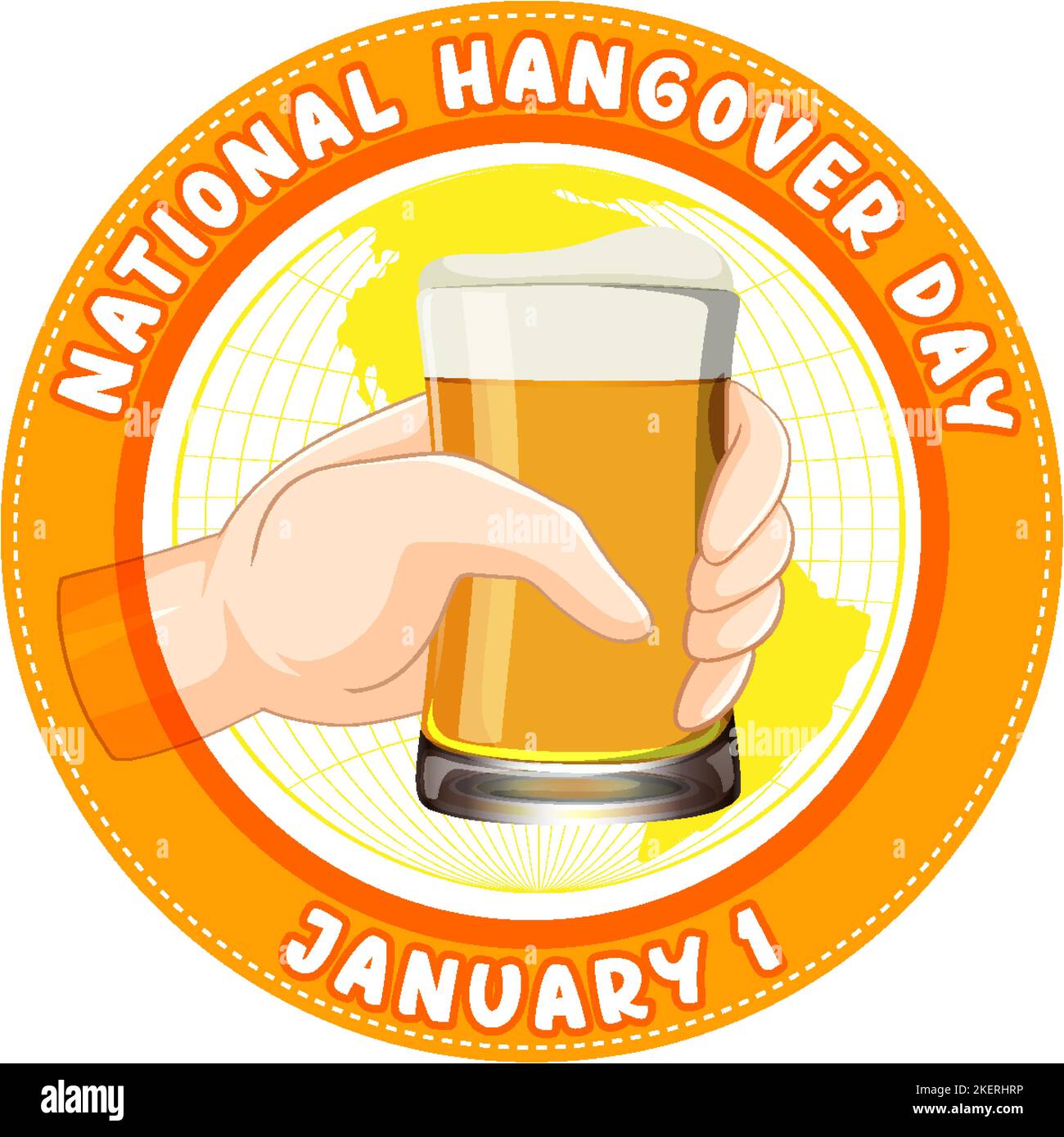 National hangover day January icon illustration Stock Vector Image ...