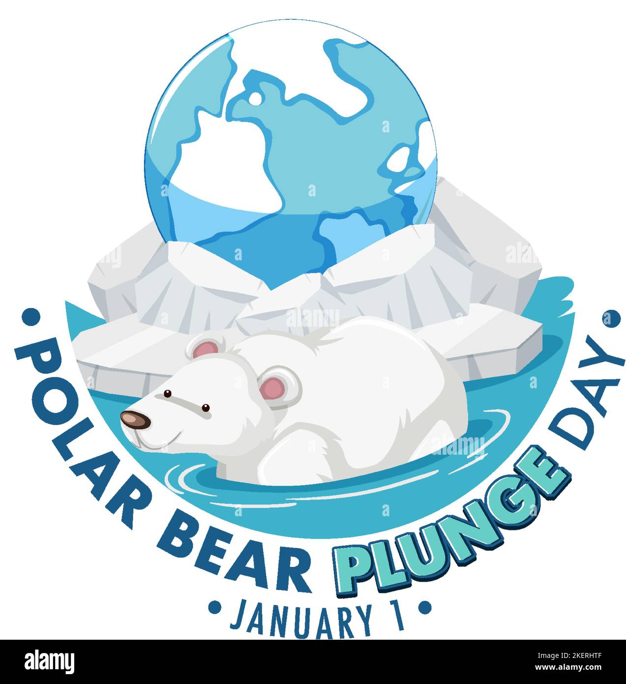 Polar plunge Stock Vector Images - Alamy