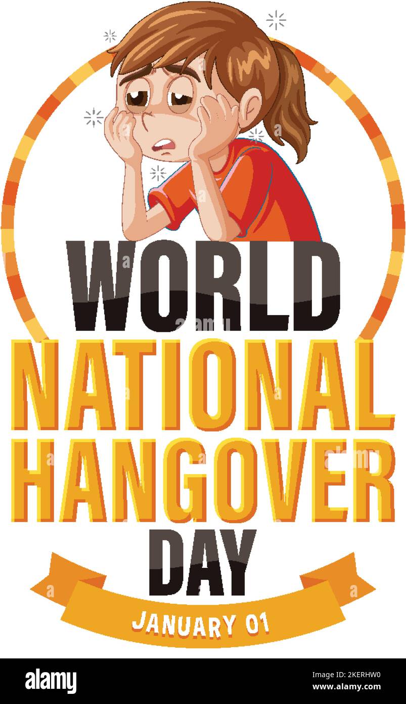 Happy National Hangover Day illustration Stock Vector Image & Art - Alamy