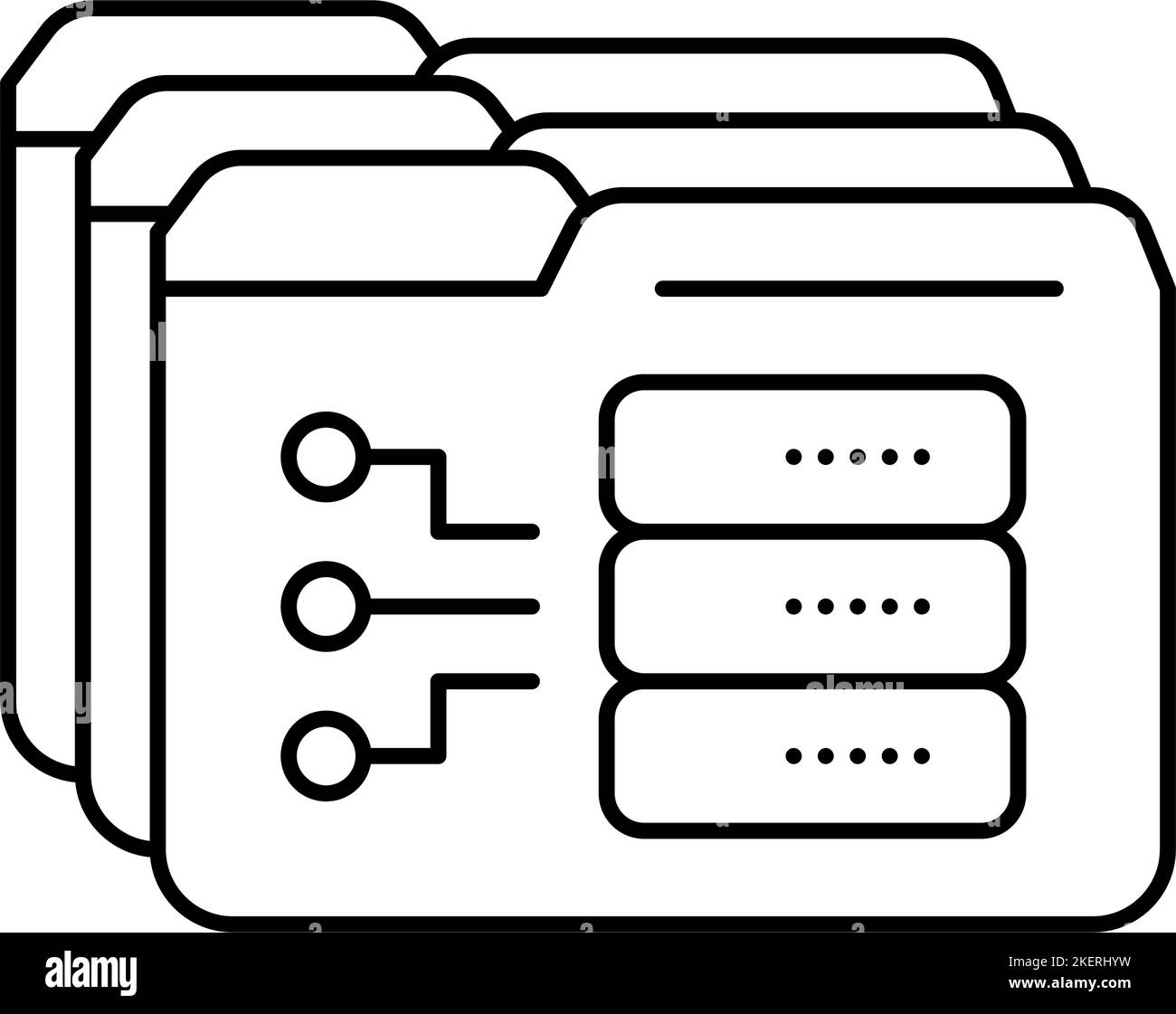 storage folder line icon vector illustration Stock Vector Image & Art ...