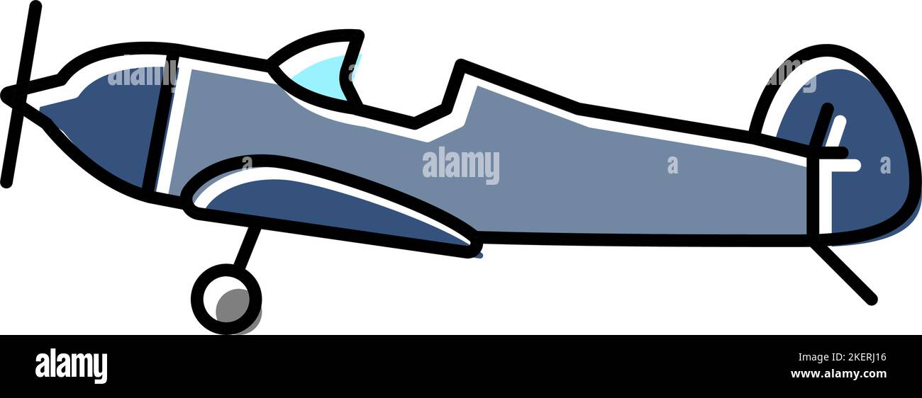 monoplane airplane aircraft color icon vector illustration Stock Vector ...