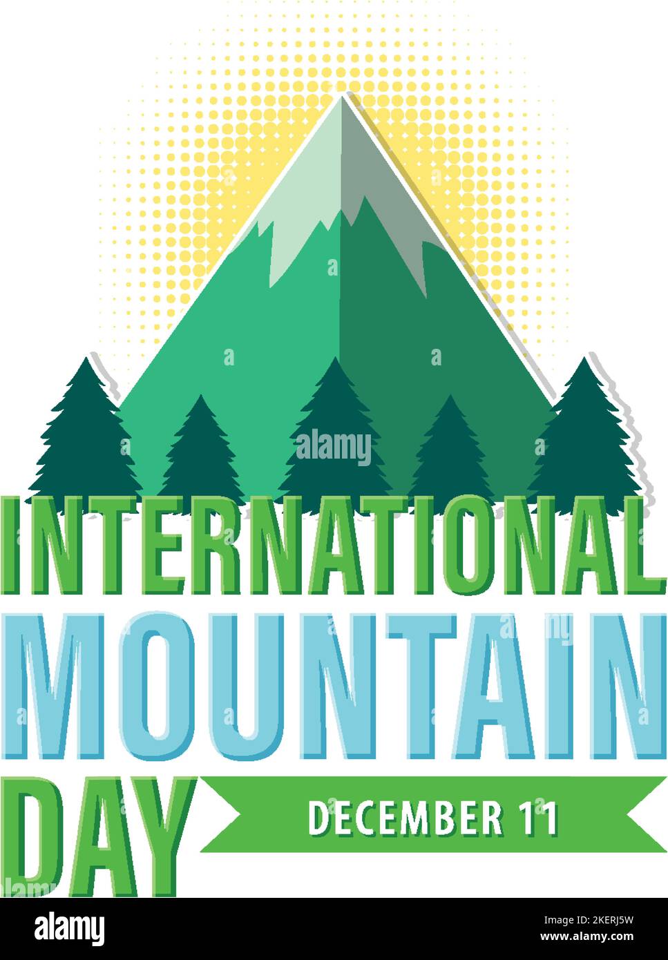 International Mountain Day Banner Design illustration Stock Vector ...