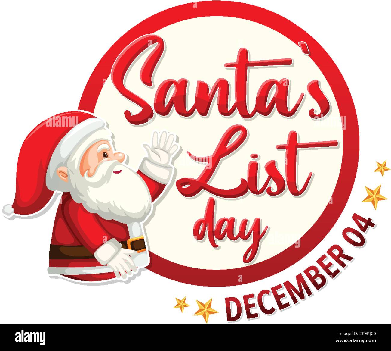 Happy Santa List Banner Design illustration Stock Vector Image & Art ...
