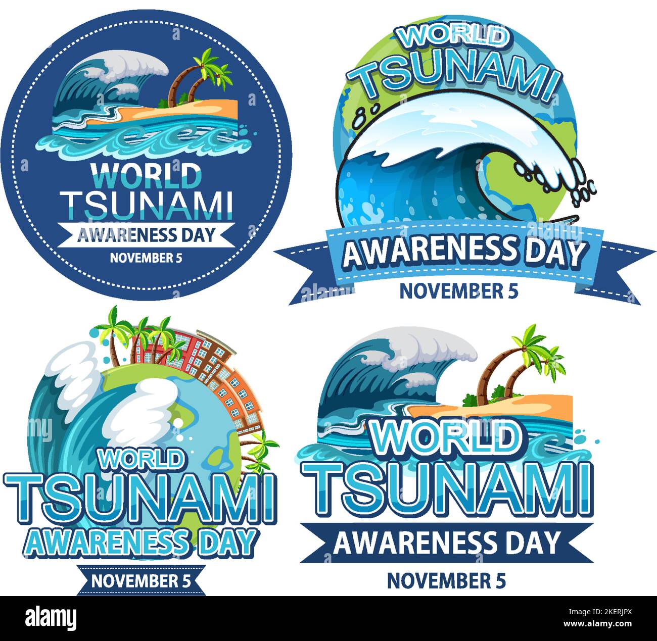 World tsunami awareness day banner design illustration Stock Vector Image & Art - Alamy