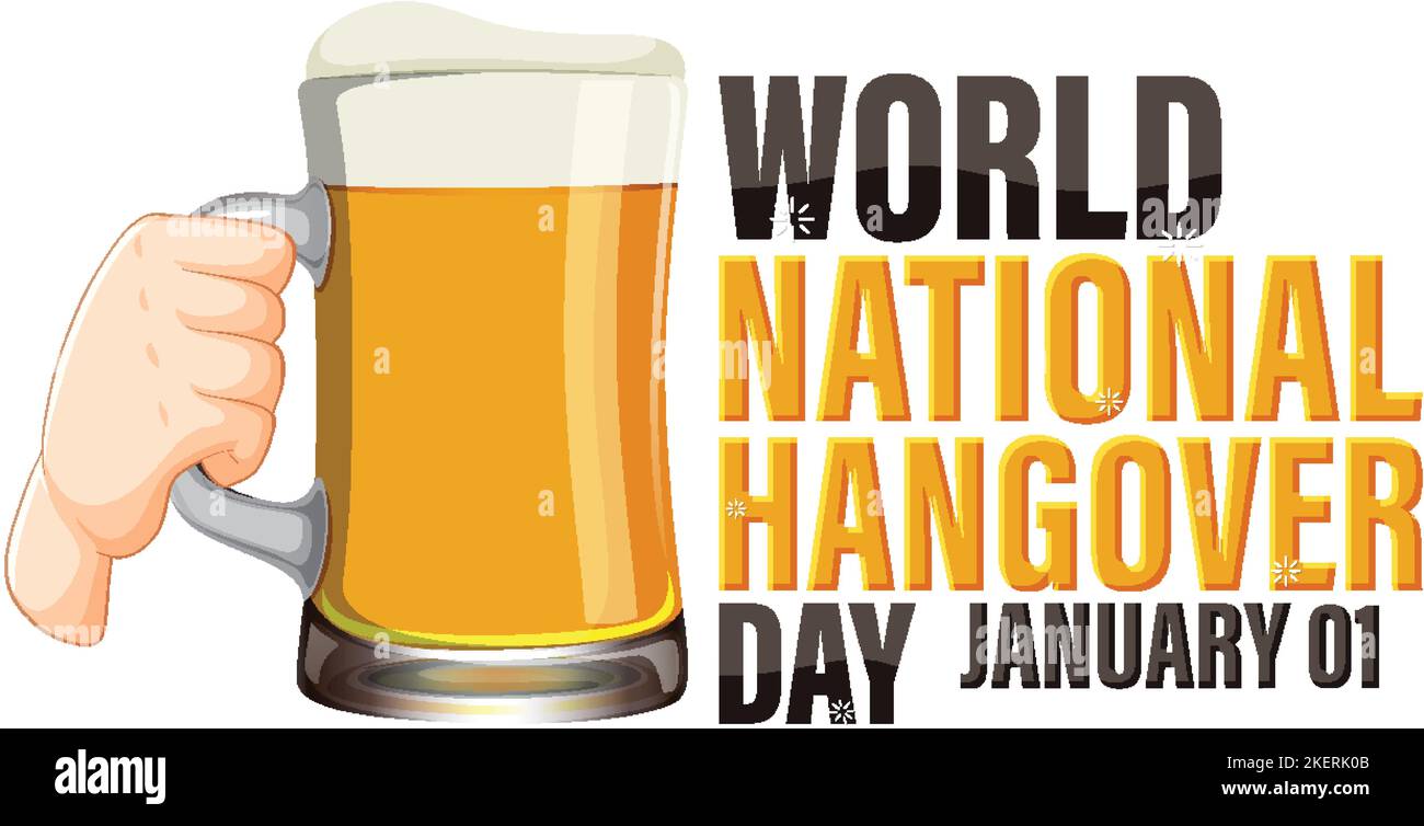 Happy National Hangover Day illustration Stock Vector Image & Art - Alamy