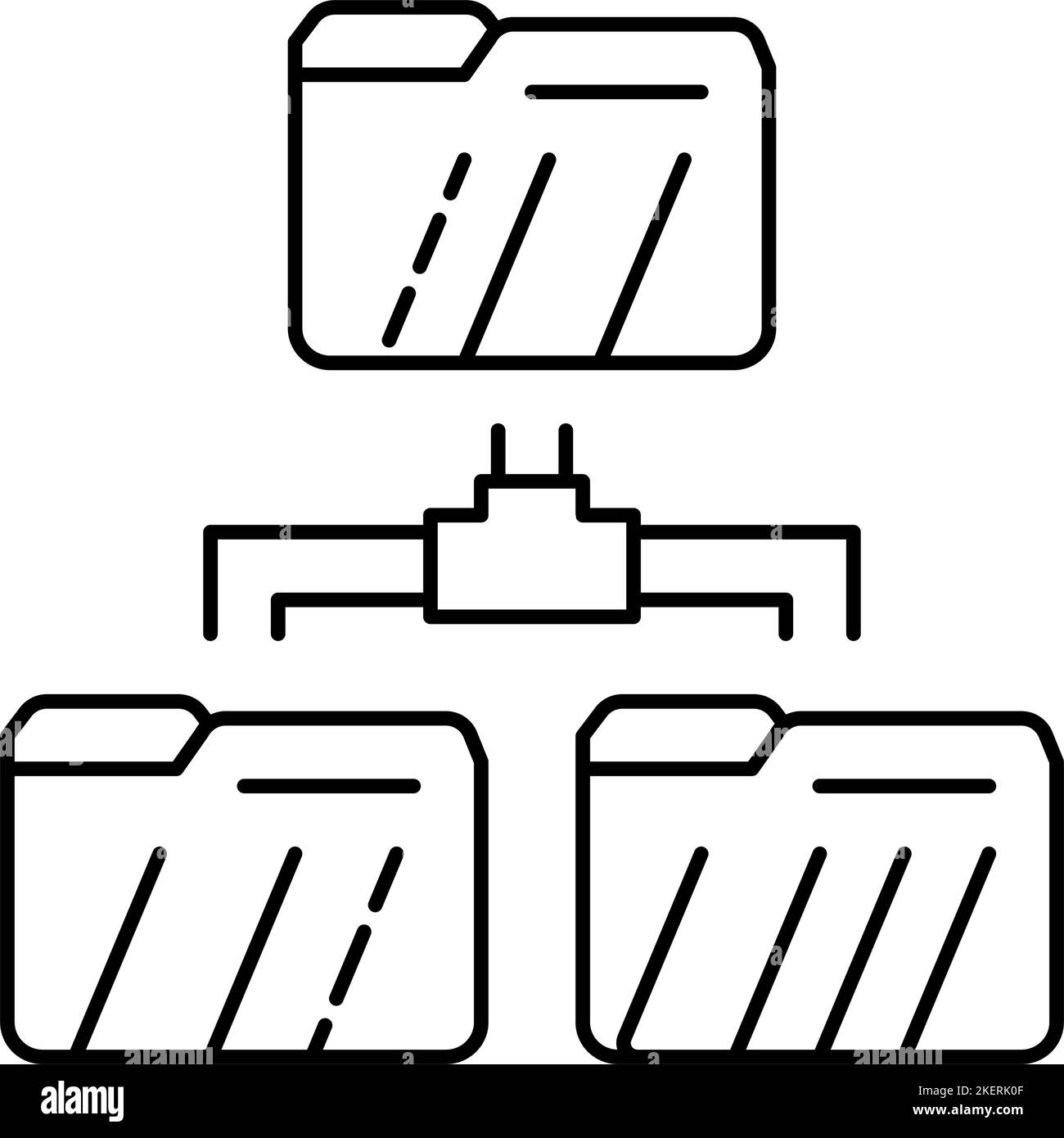 directory folder line icon vector illustration Stock Vector Image & Art ...