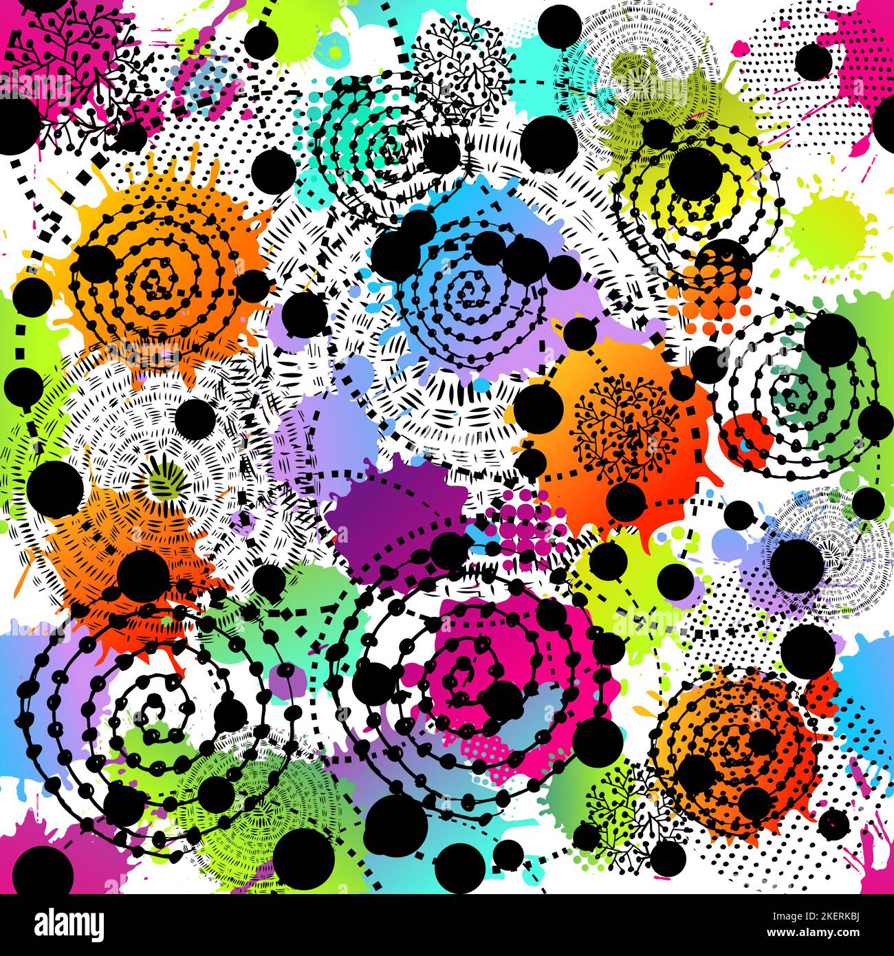 Seamless pattern colored blots. Vector illustration Stock Vector Image ...