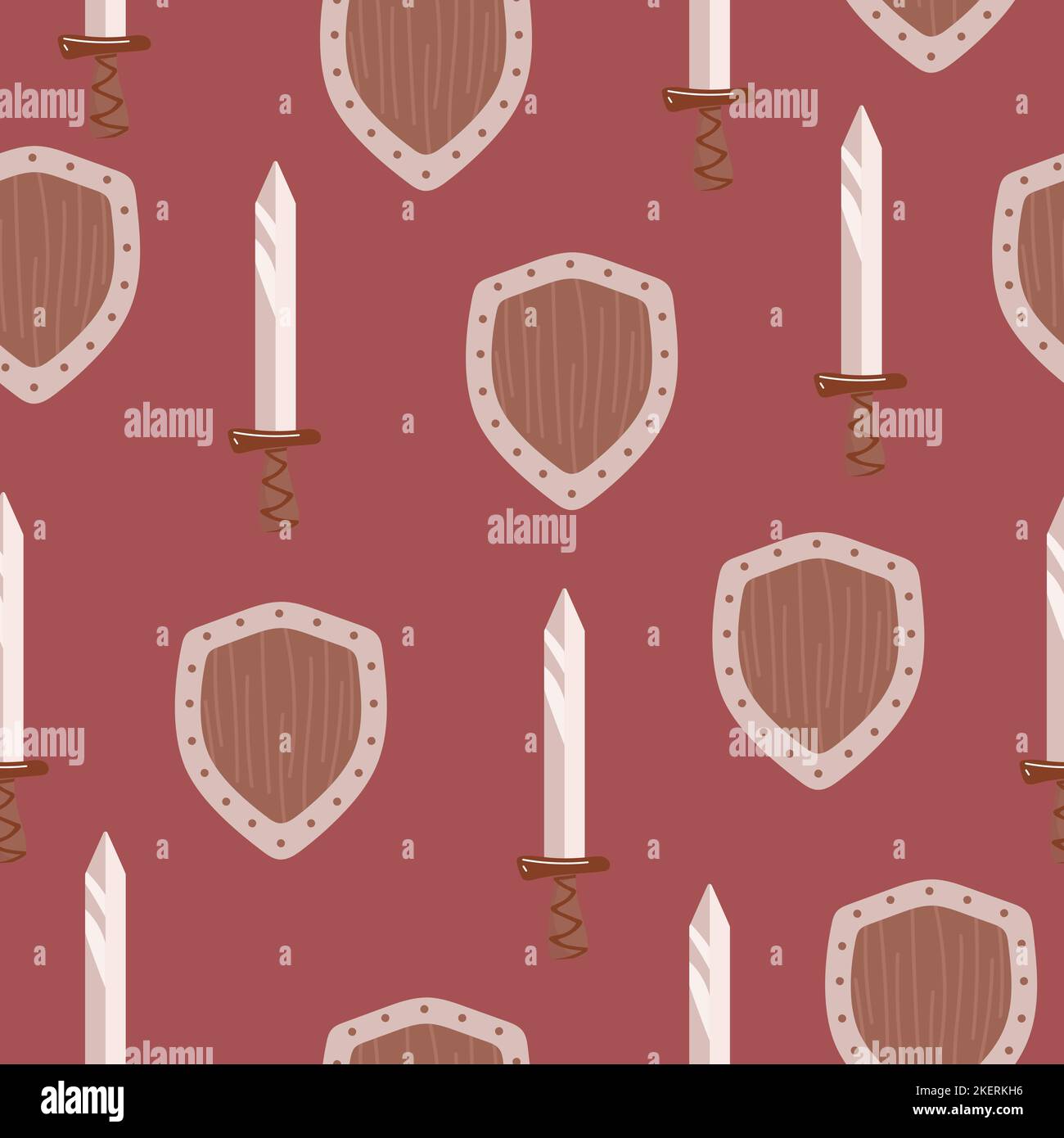 Battle axe and medieval sword. Seamless pattern. Weapon texture ...