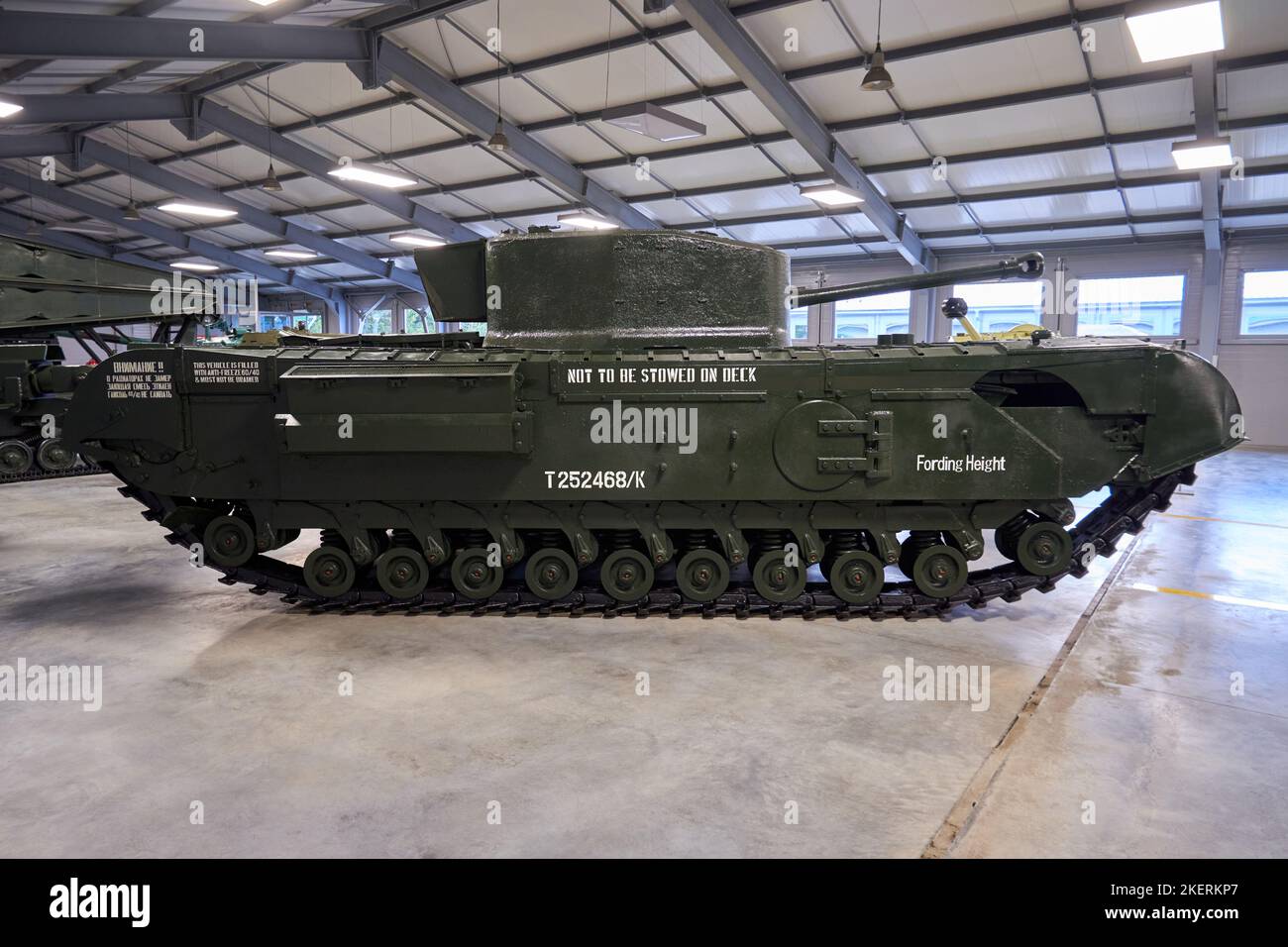 British flamethrower tank Churchill Crocodile. Museum of Tanks and ...