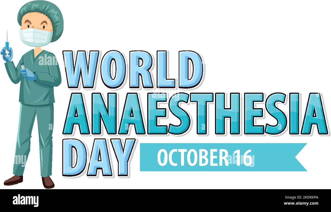 World Anaesthesia Day Logo Design illustration Stock Vector Image & Art ...
