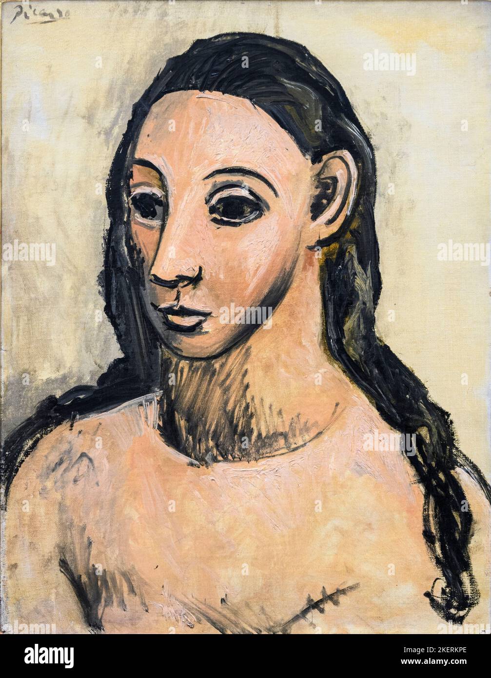 Head Of A Young Woman Fernande Olivier Oil On Canvas 1906 By The