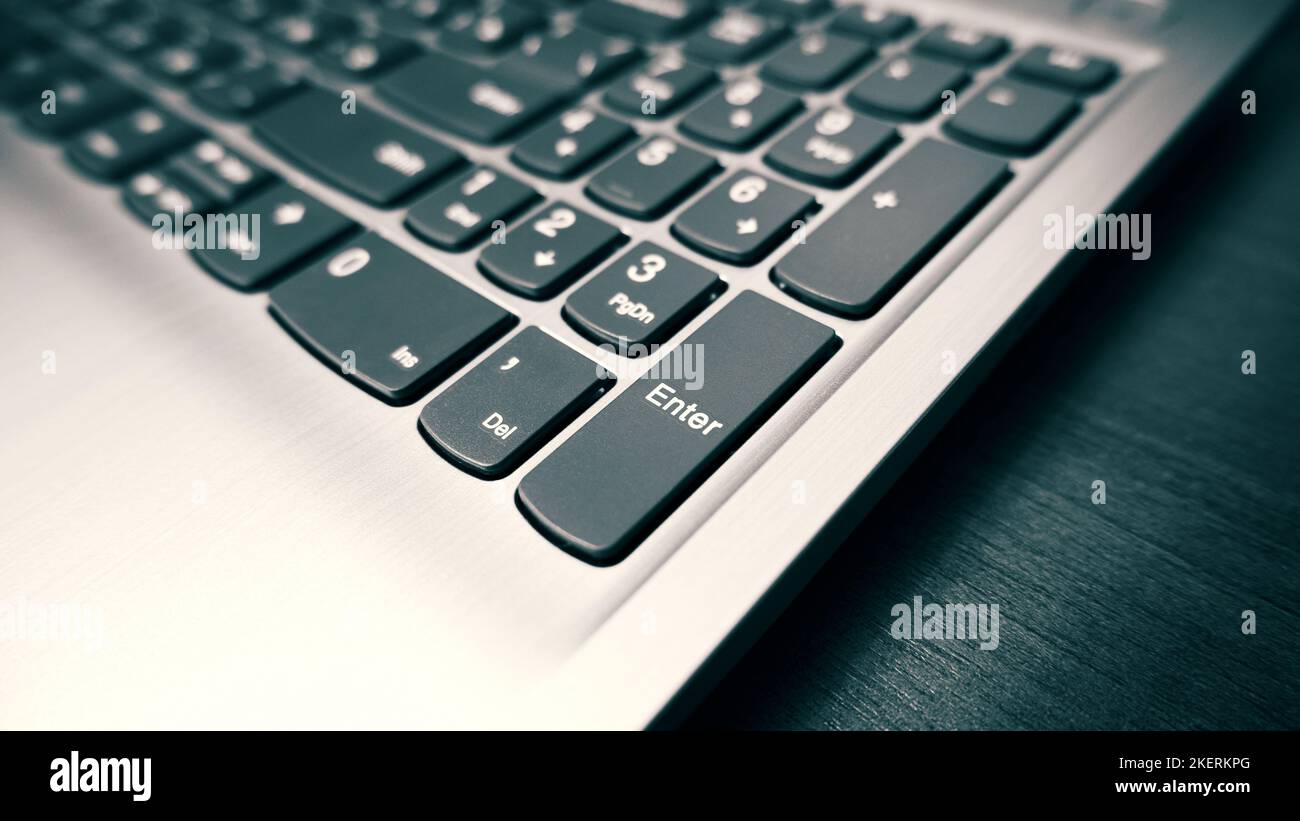 Laptop keyboard. Close-up of modern laptop keyboard Stock Photo - Alamy