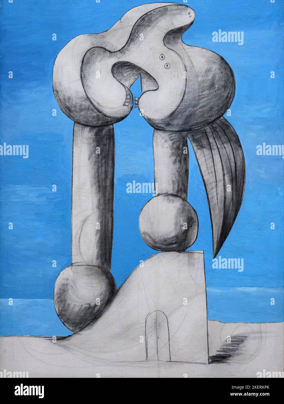 Figures by the sea 1, Oil on canvas, 1932, by the Spanish artist, Pablo ...