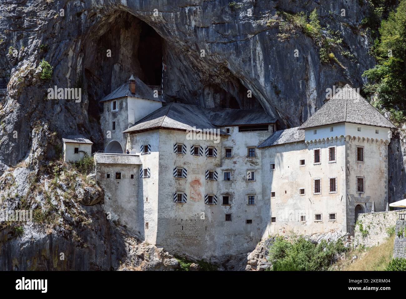 Almost unapproachable Predjama Castle (Predjamski grad) has remained in ...
