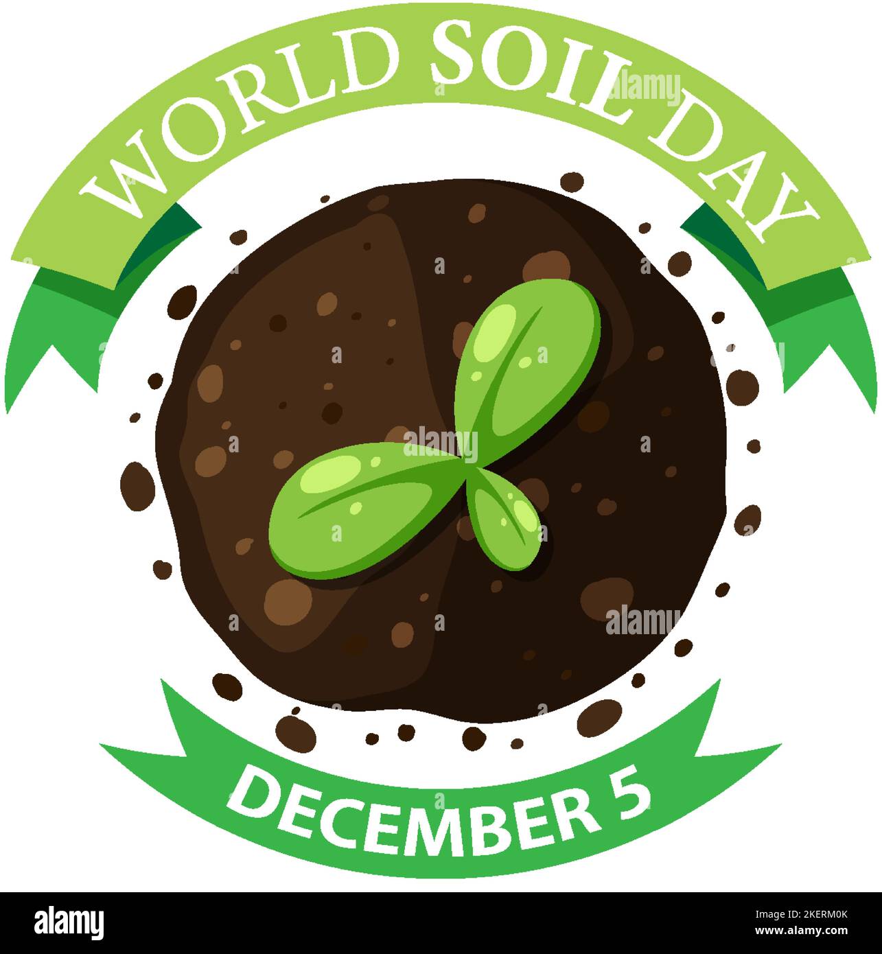 World soil day text for banner or poster design illustration Stock ...