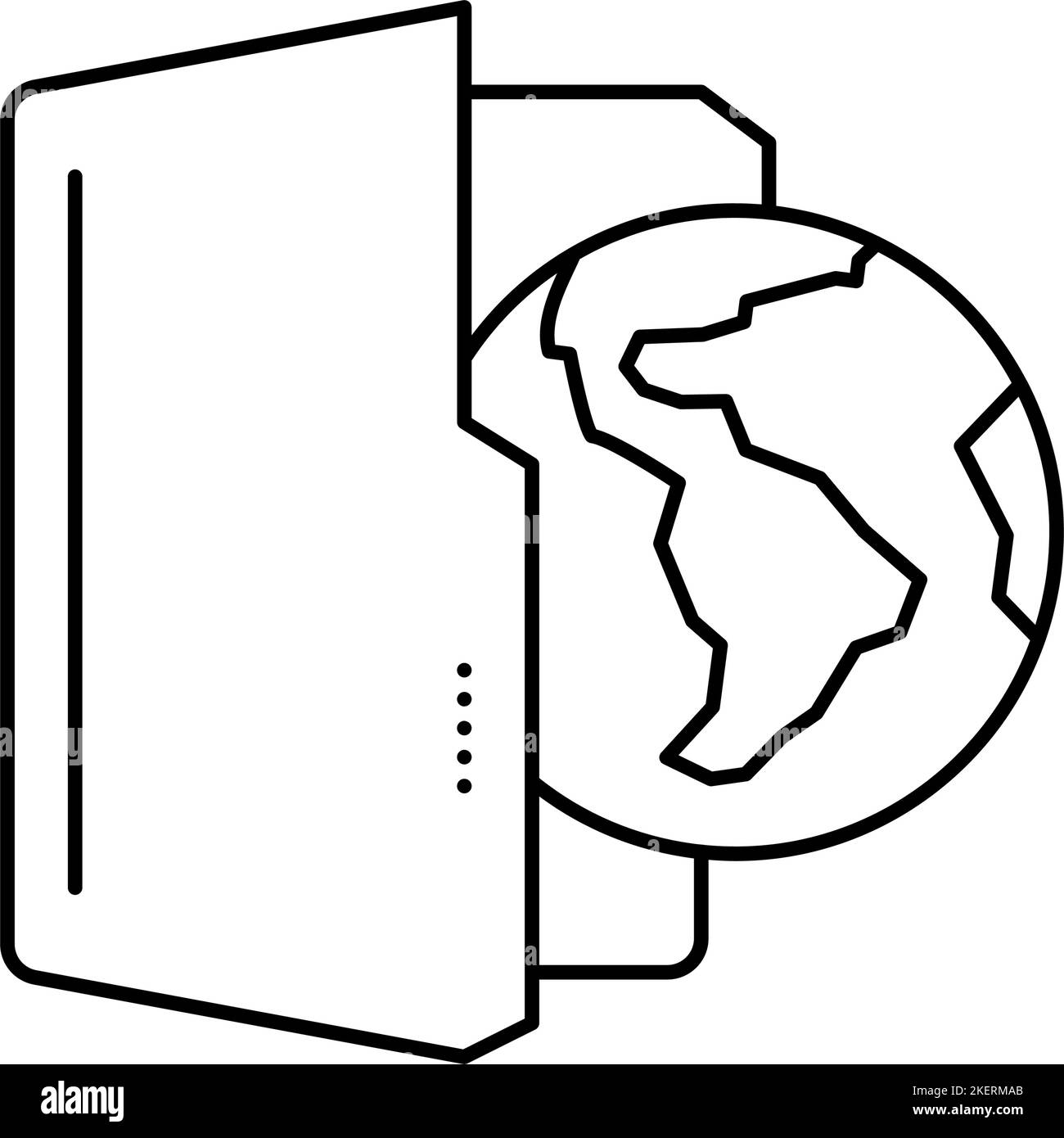 web folder line icon vector illustration Stock Vector Image & Art - Alamy