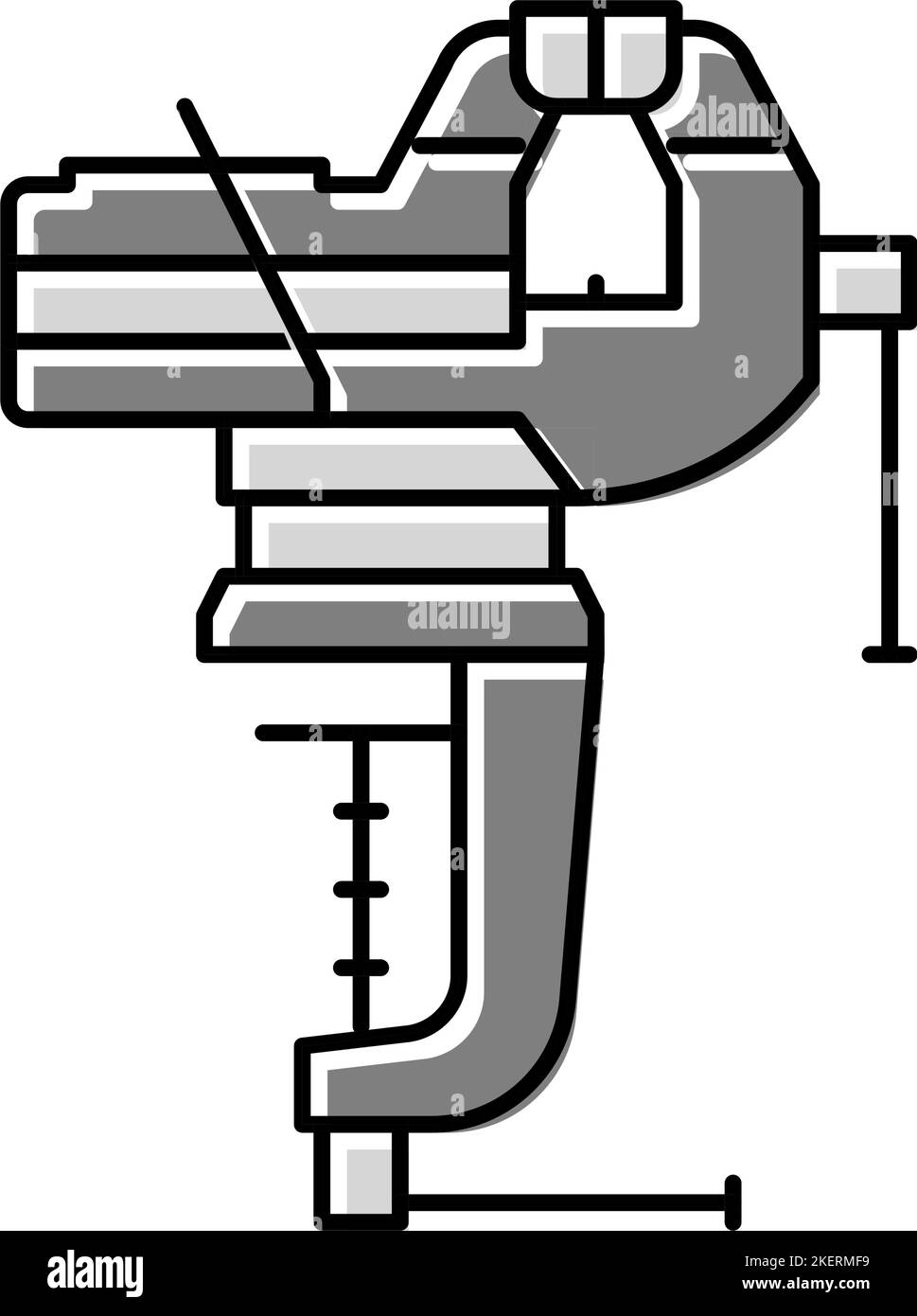 combination hand vice color icon vector illustration Stock Vector Image ...