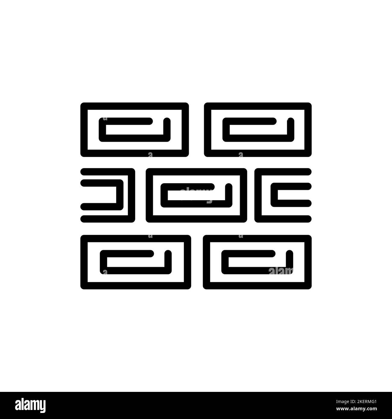 Sidewalk tile olor line icon. Road construction. Pictogram for web page ...