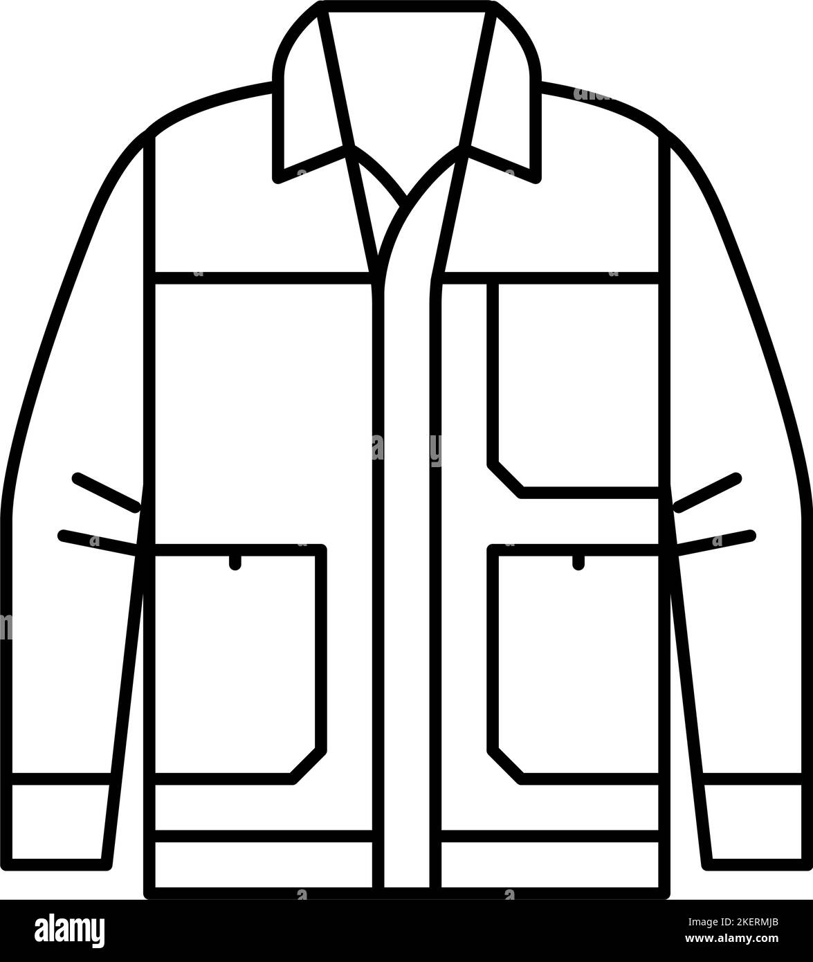 chore outerwear male line icon vector illustration Stock Vector Image ...